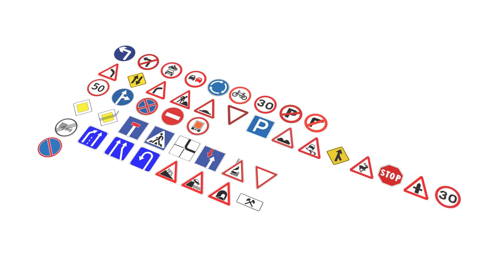 Lego Tiles With Road Sign Sticker 3D - TurboSquid 1875550