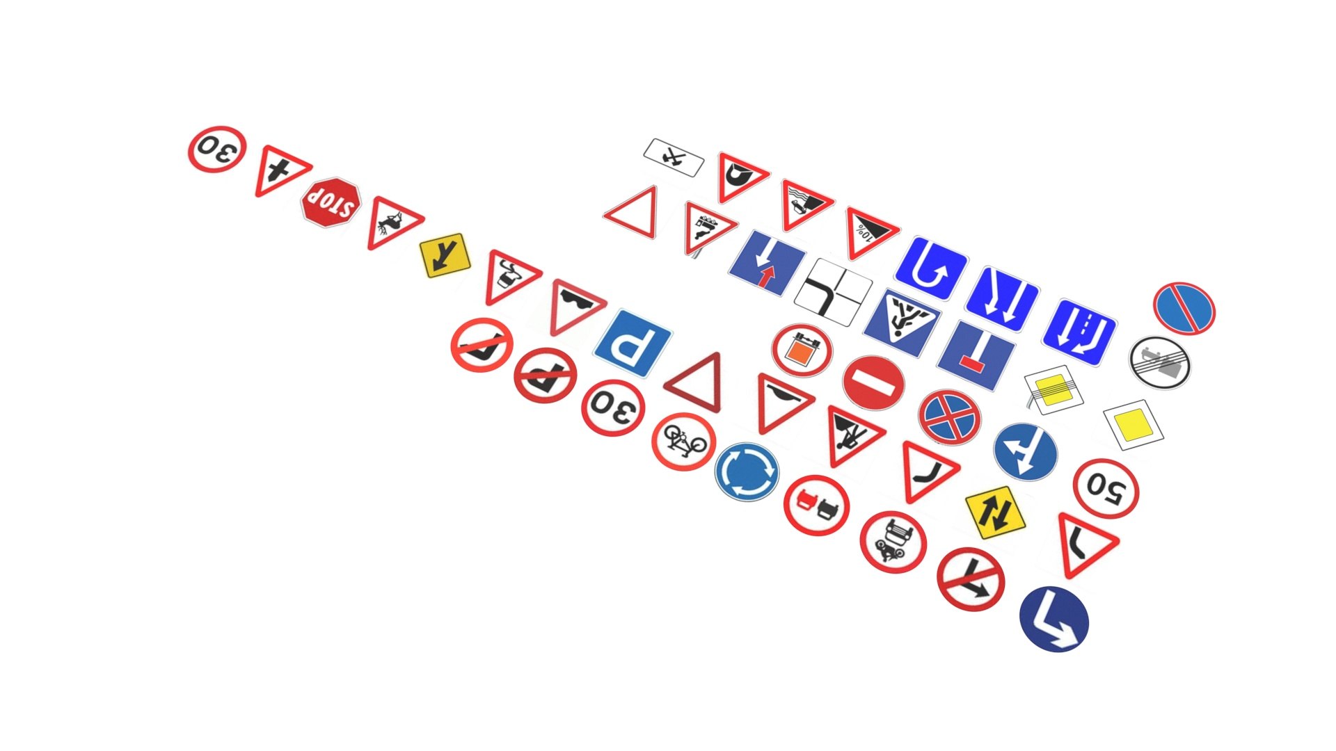 Lego Tiles With Road Sign Sticker 3D - TurboSquid 1875550