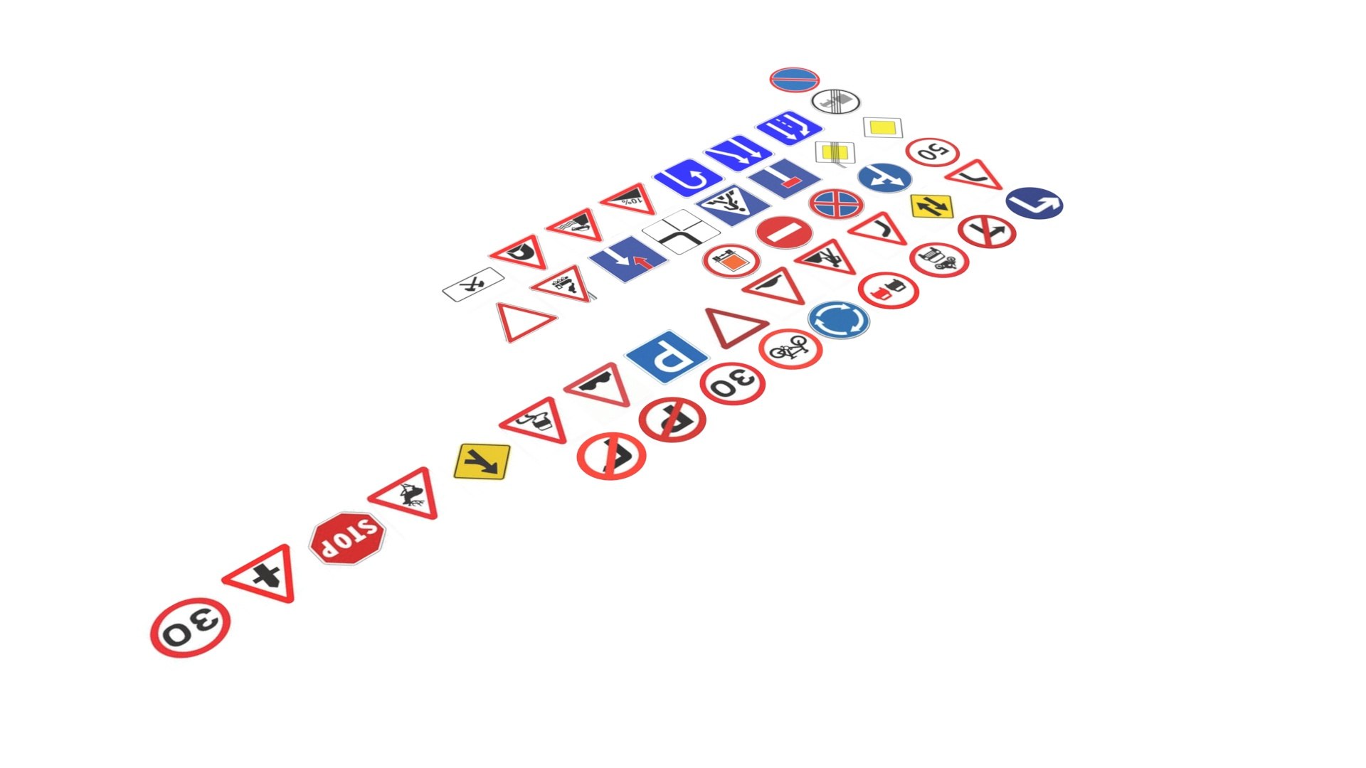 Lego Tiles With Road Sign Sticker 3D - TurboSquid 1875550