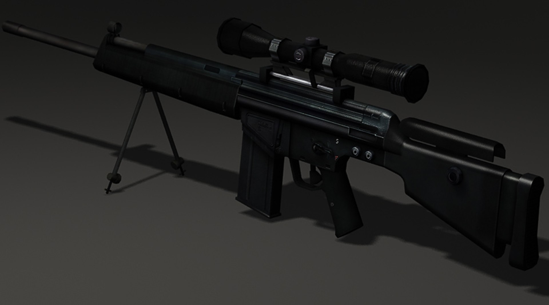 Free Msg90a1 Sniper Rifle 3d Model