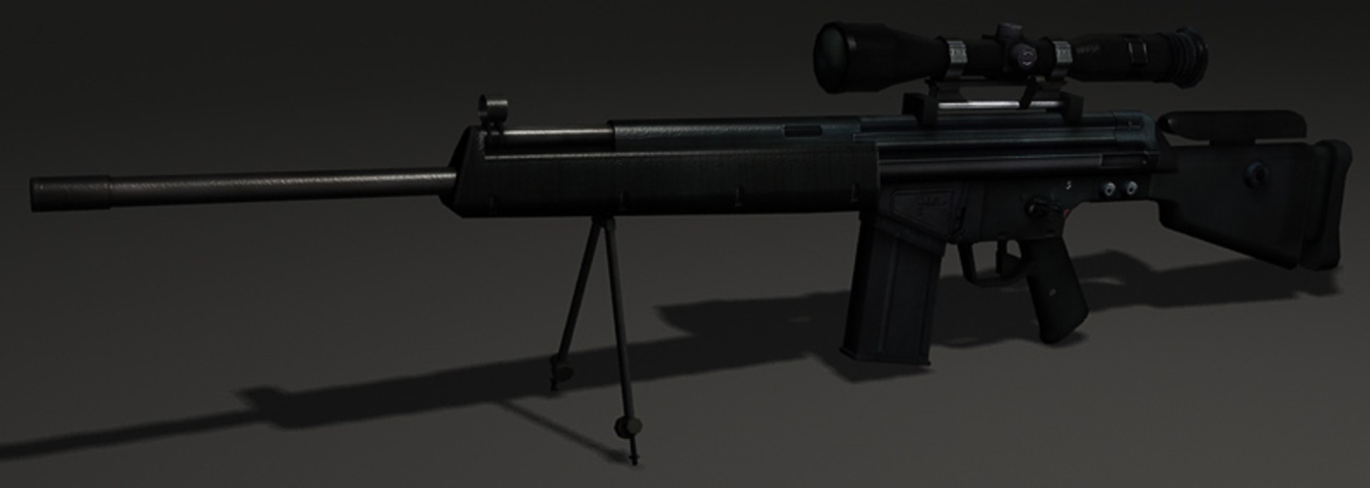 Free Msg90a1 Sniper Rifle 3d Model