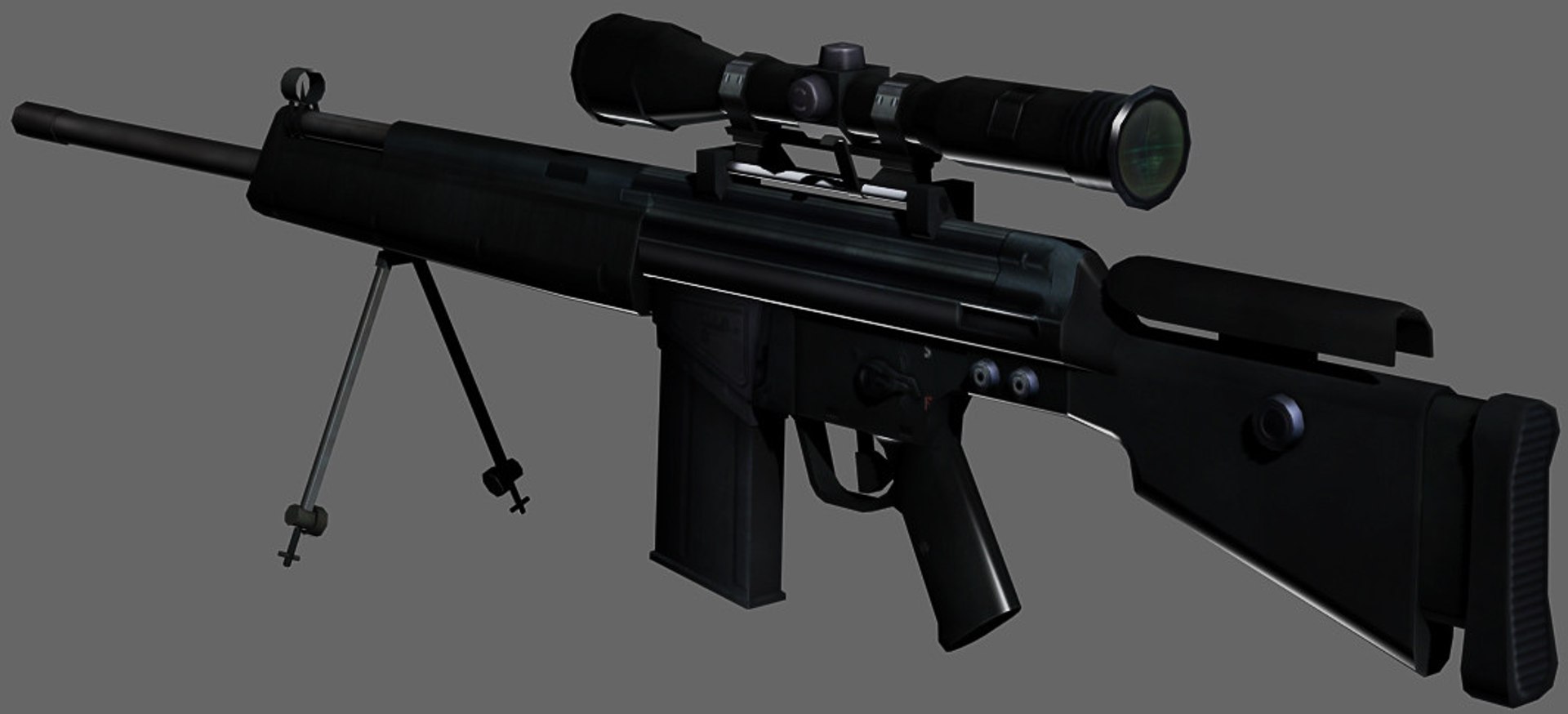 Free Msg90a1 Sniper Rifle 3d Model