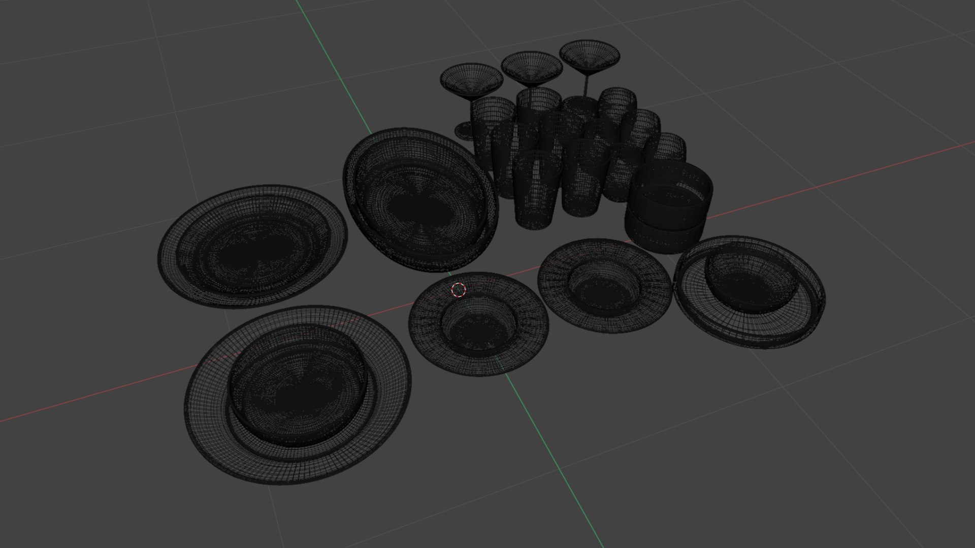 3D Kitchen Plate Set Model - TurboSquid 2335774