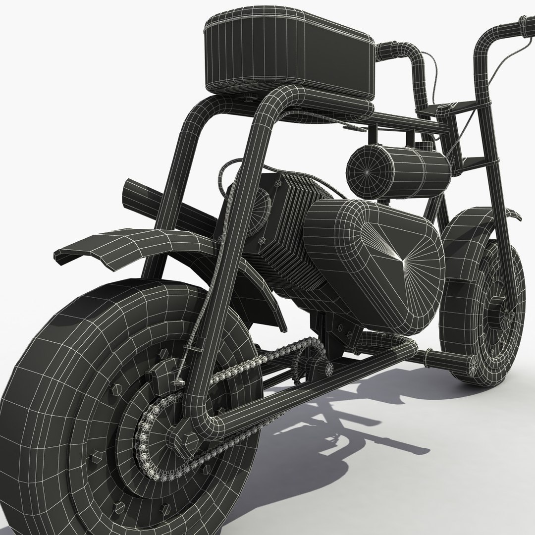3d Model Moped Modeled