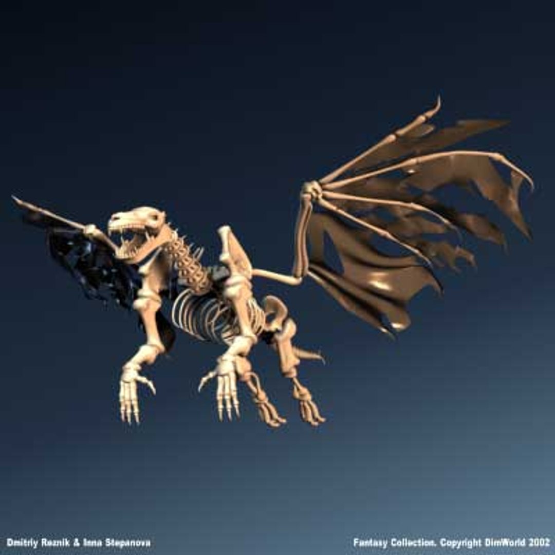 Bone Dragon Fantasy 3d Model