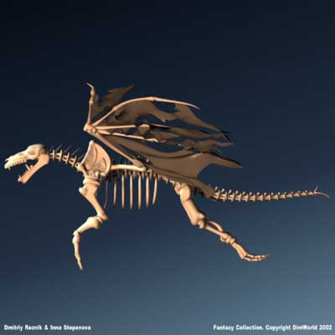 Bone Dragon Fantasy 3d Model