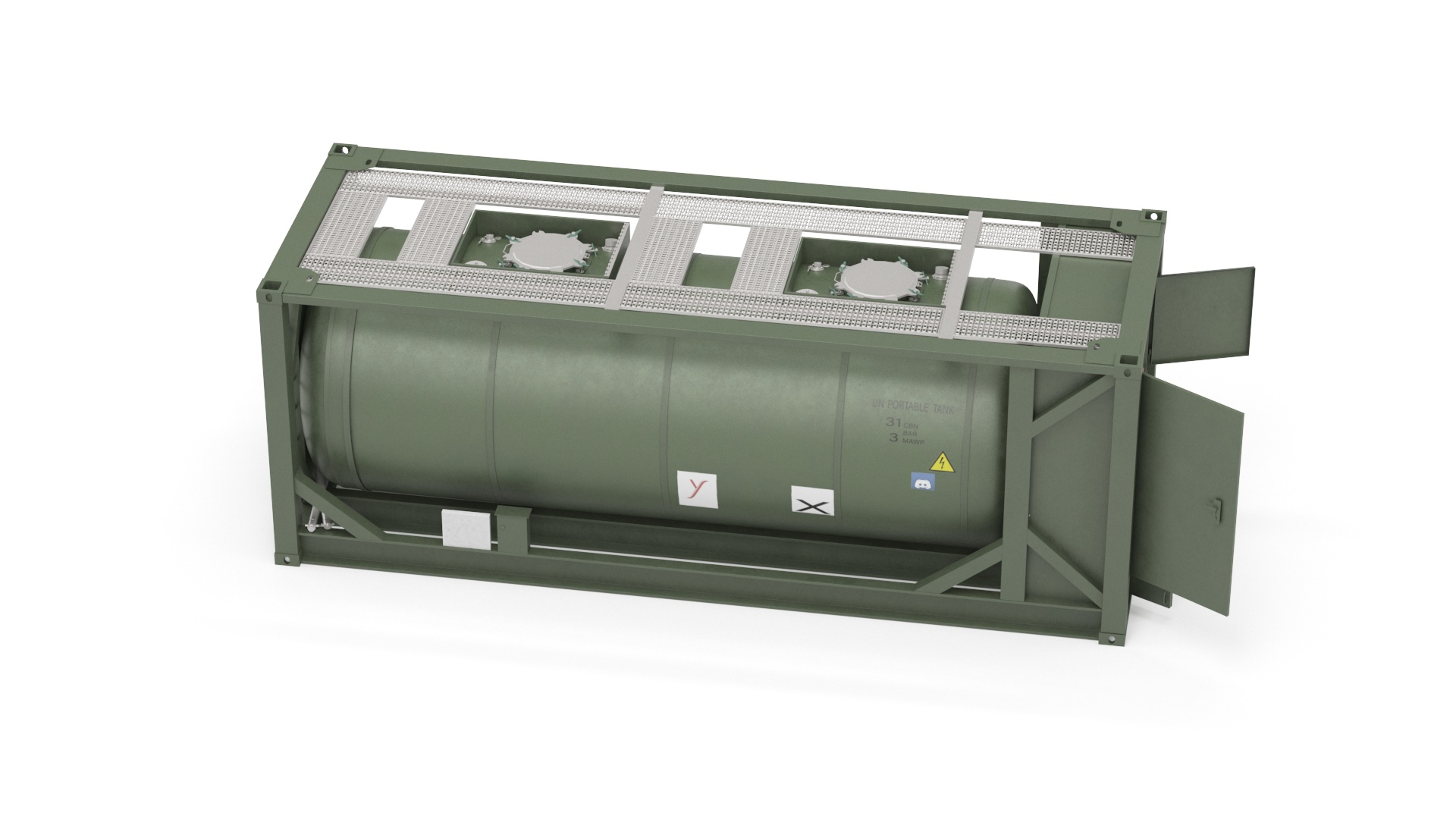 Tank Container 02 Model - TurboSquid 2106561