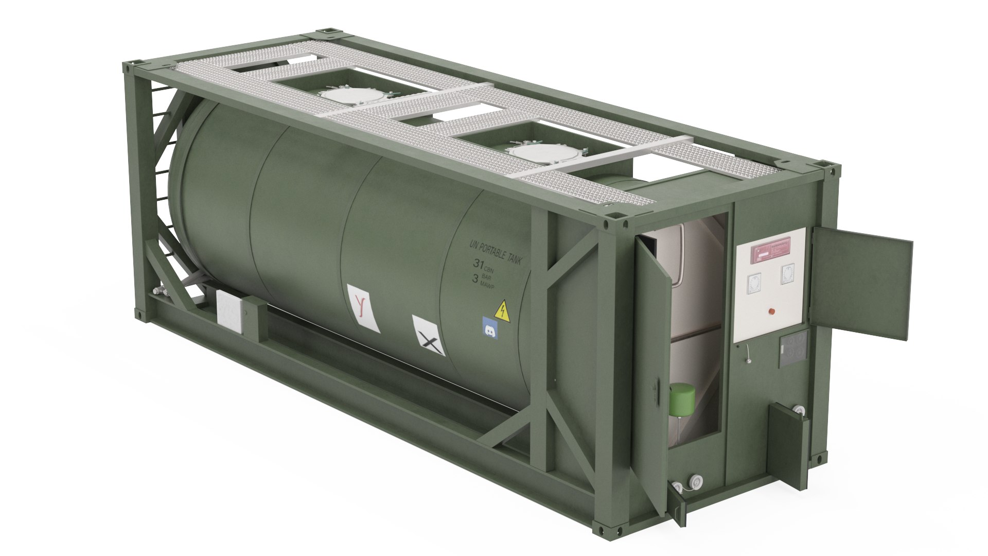 Tank Container 02 Model - TurboSquid 2106561