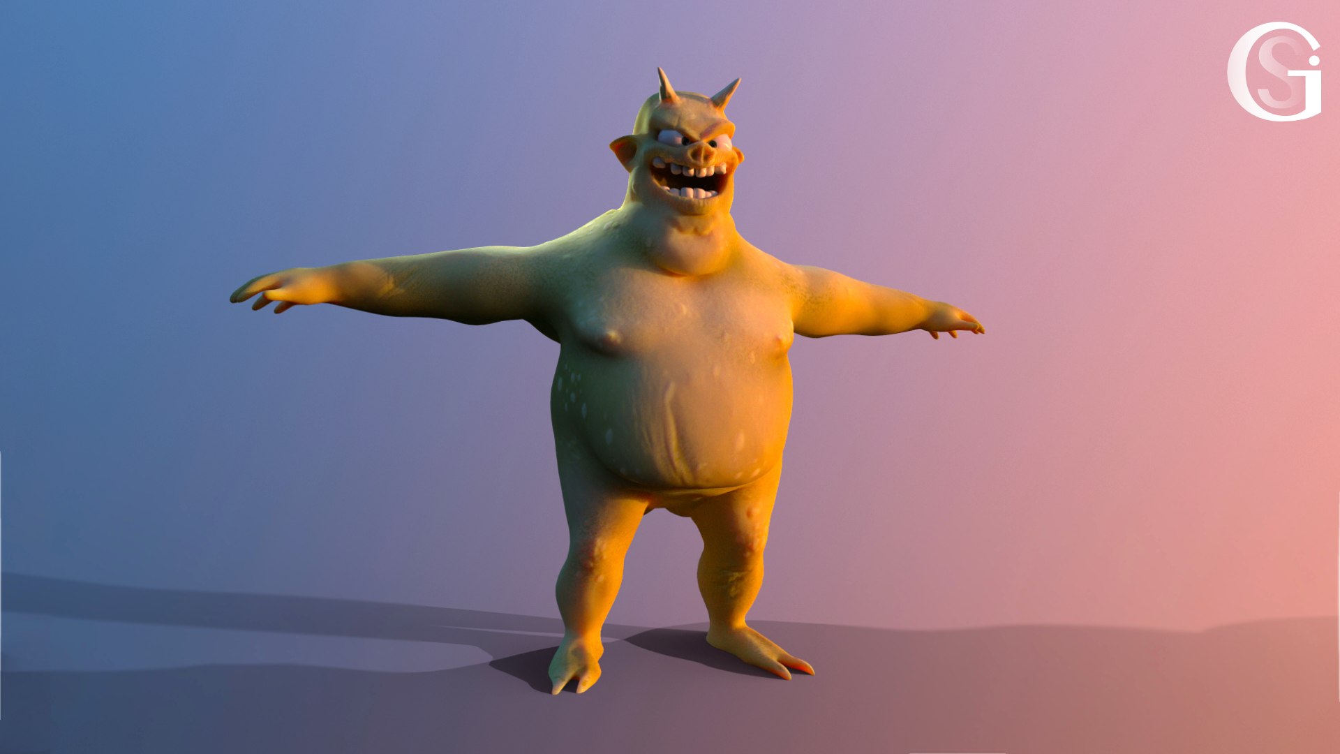 Troll gordo engraçado Modelo 3D - TurboSquid 1849914