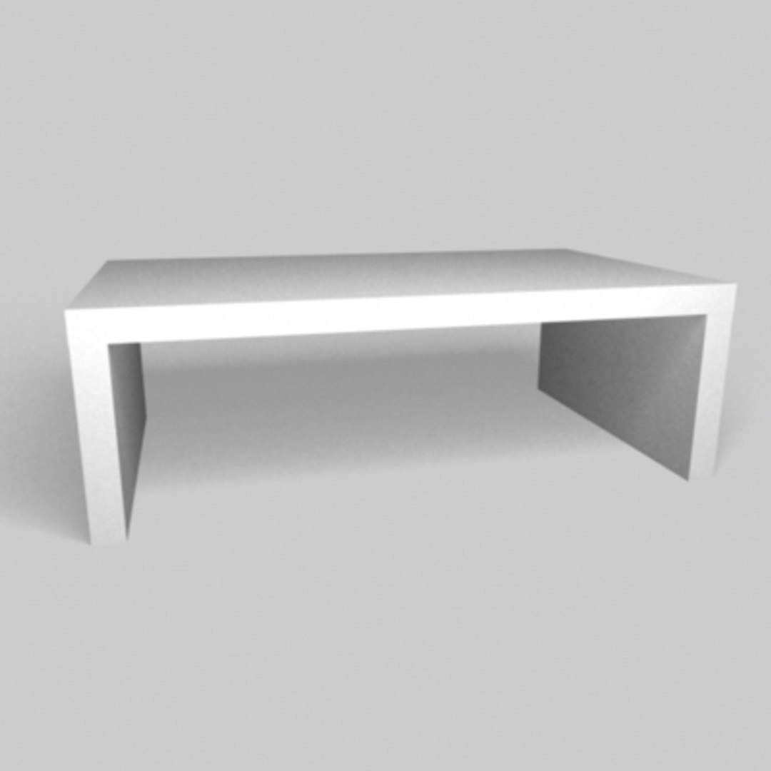 Free C4d Model Modern White Coffee Table