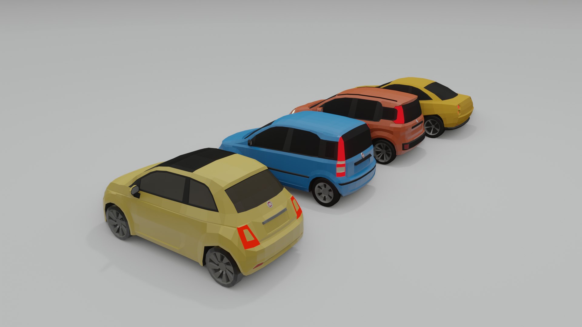 Collection Of 4 Low Poly Cars 3D Model - TurboSquid 1720510