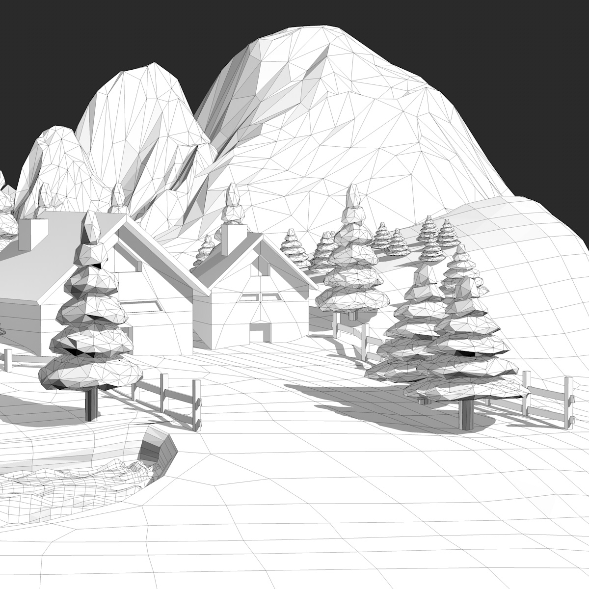 3d model cartoon landscape