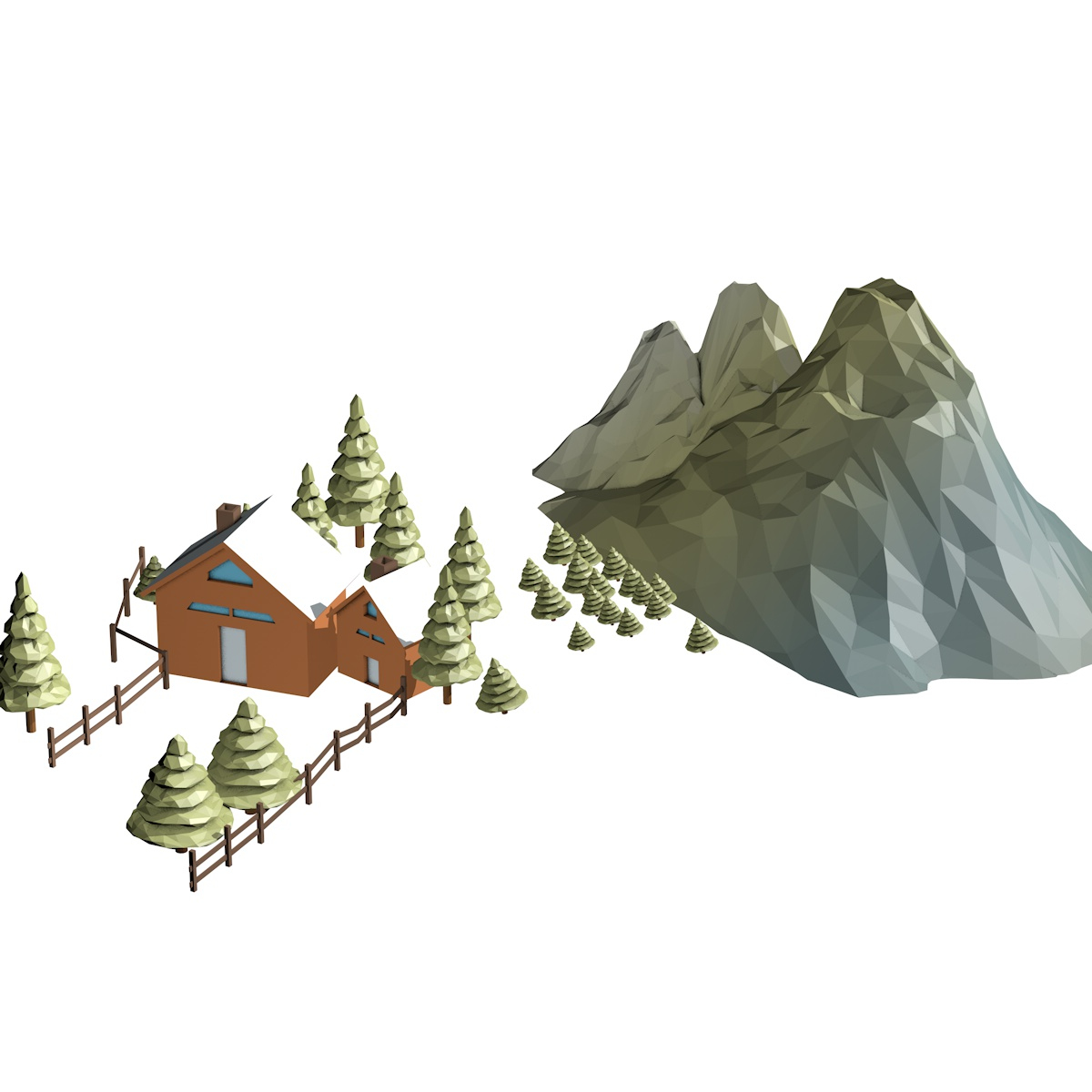 3d model cartoon landscape