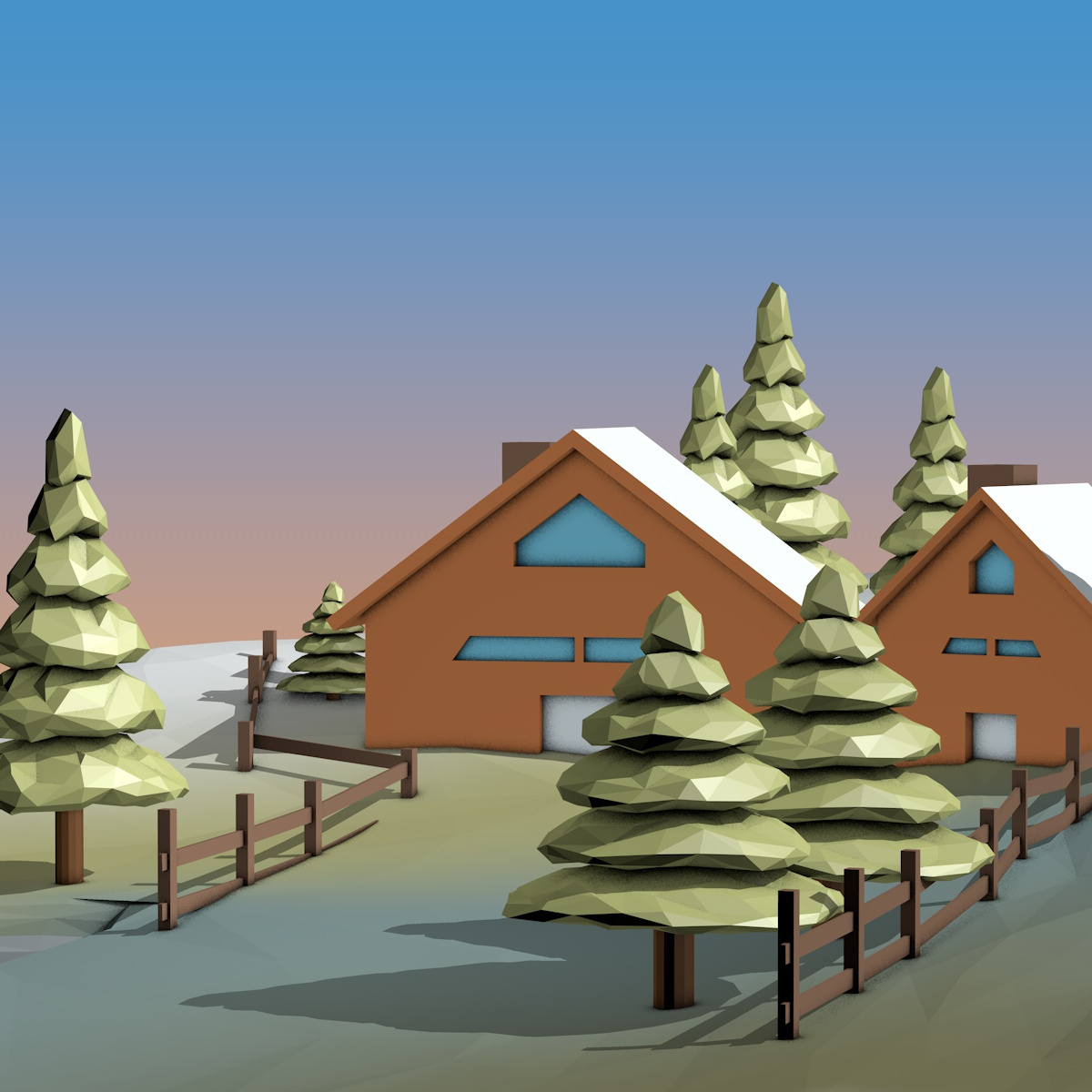 3d model cartoon landscape