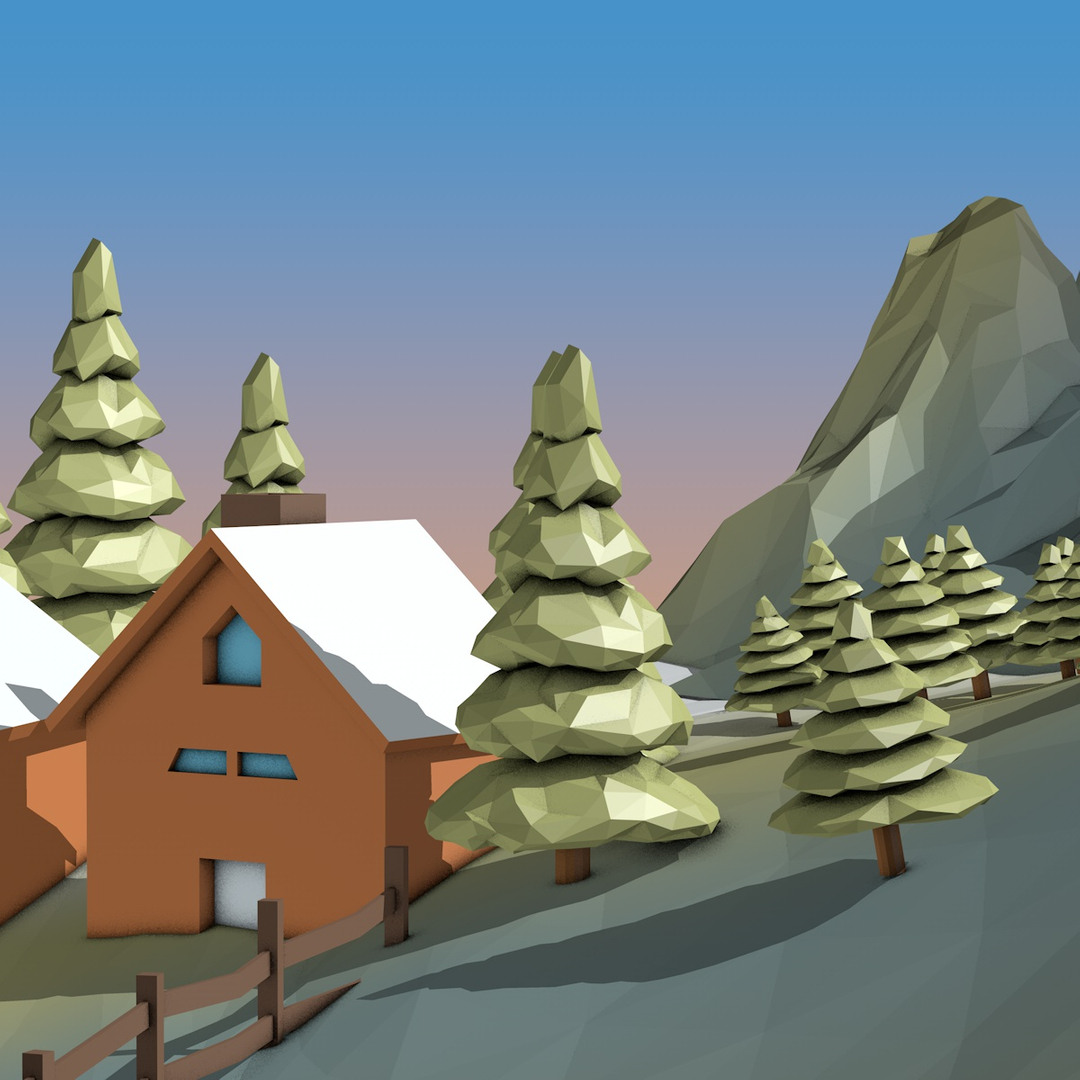 3d model cartoon landscape