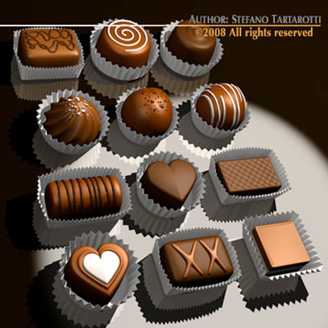 Chocolates Box 3d Model
