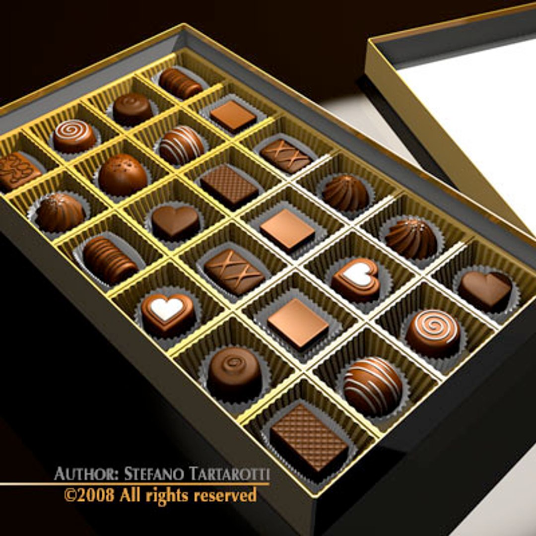 Chocolates Box 3d Model