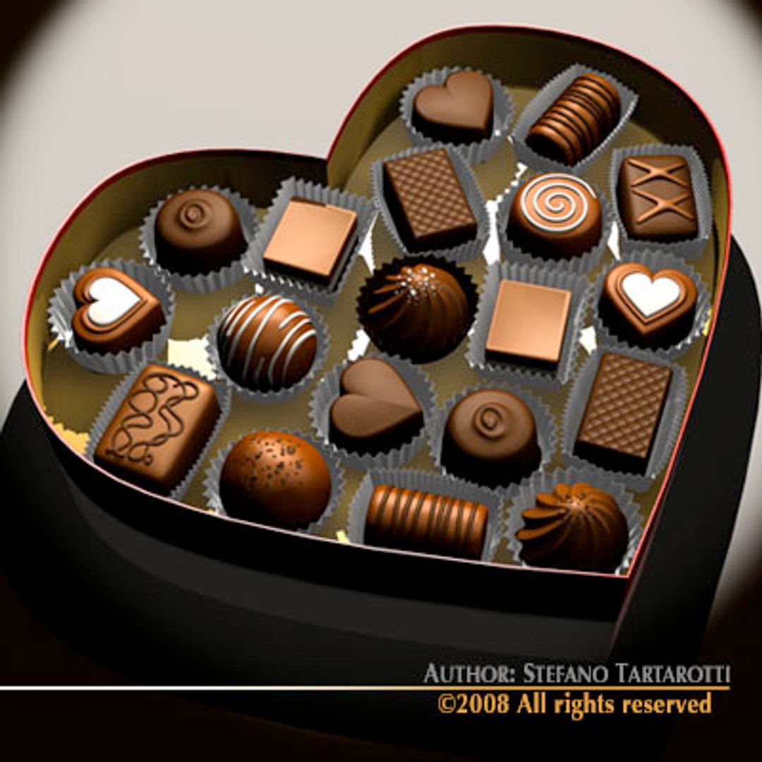 Chocolates Box 3d Model
