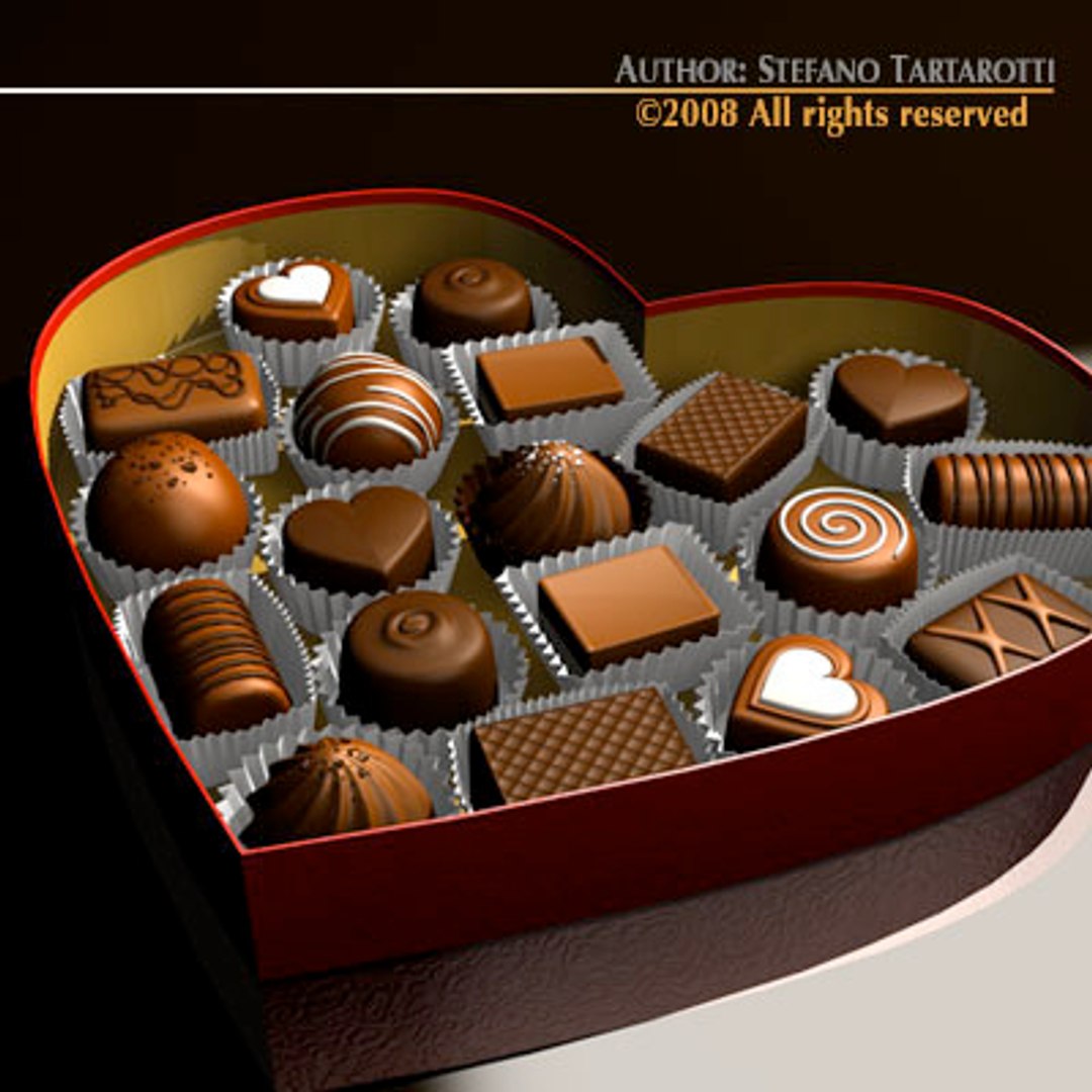 Chocolates Box 3d Model