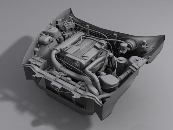 3d engine car model