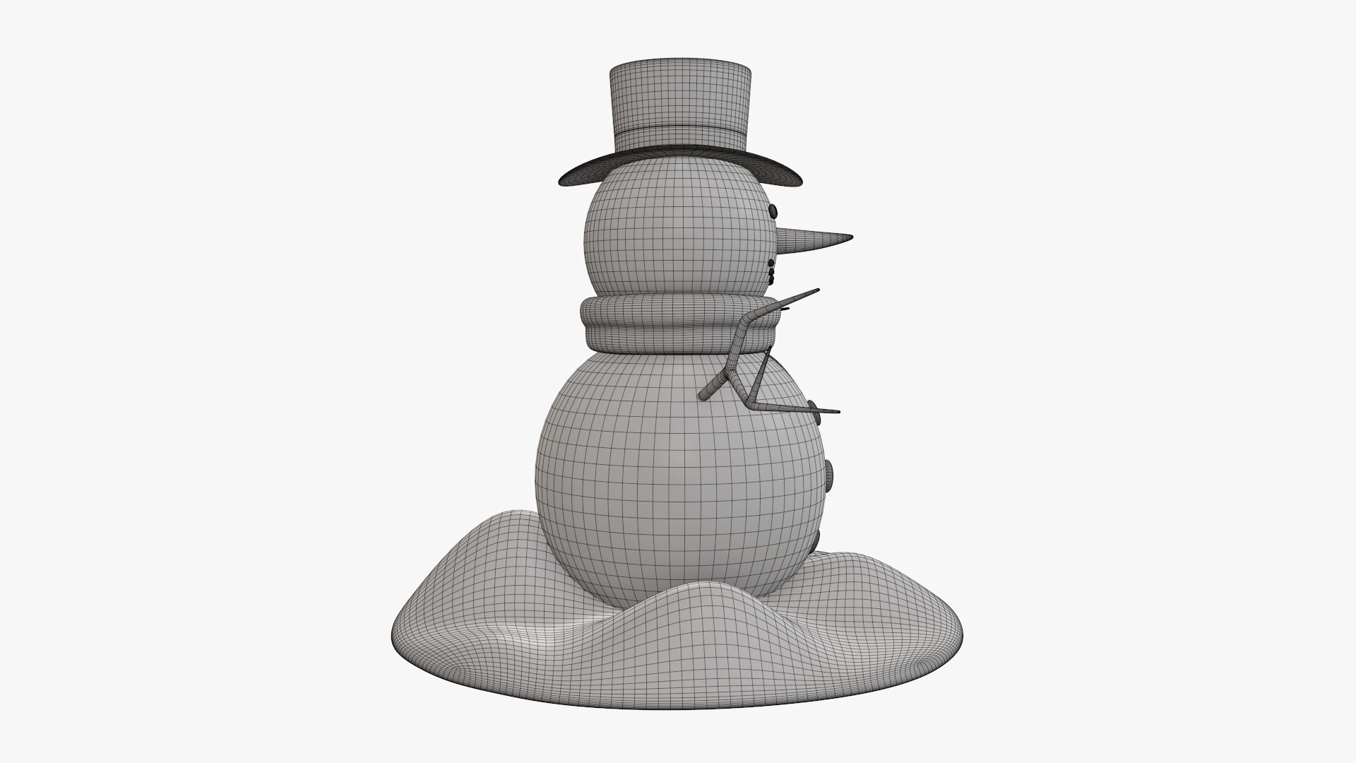 3D snowman snow man - TurboSquid 1645163