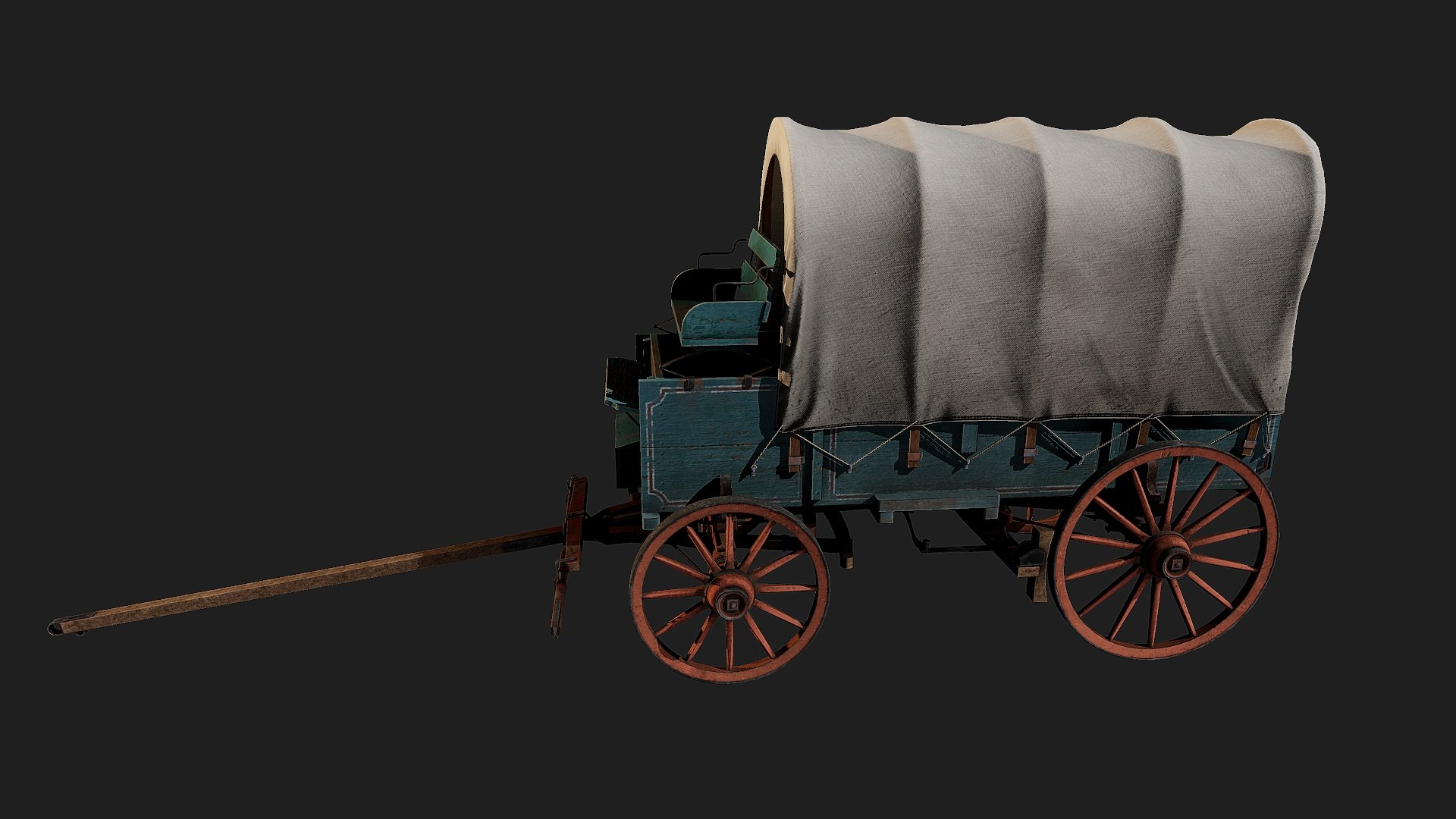 Wooden Covered Cart 3D - TurboSquid 1920976