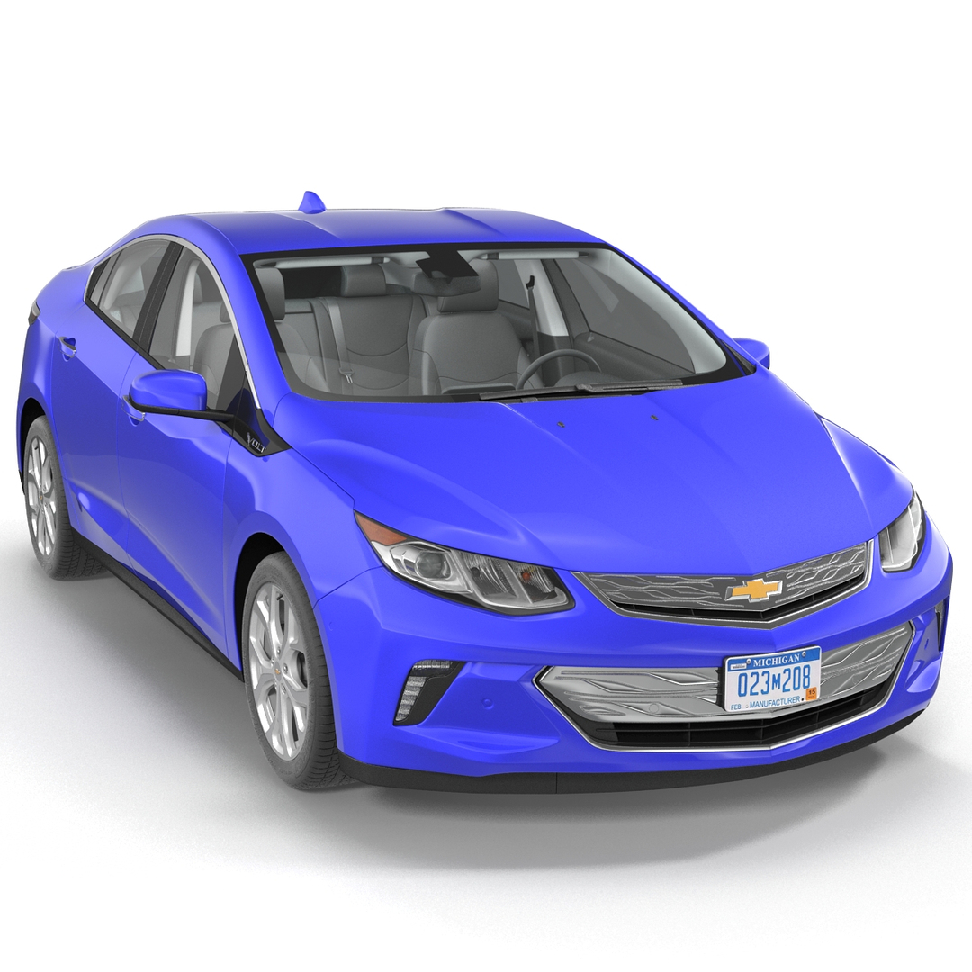 chevy volt 2016 rigged 3d model