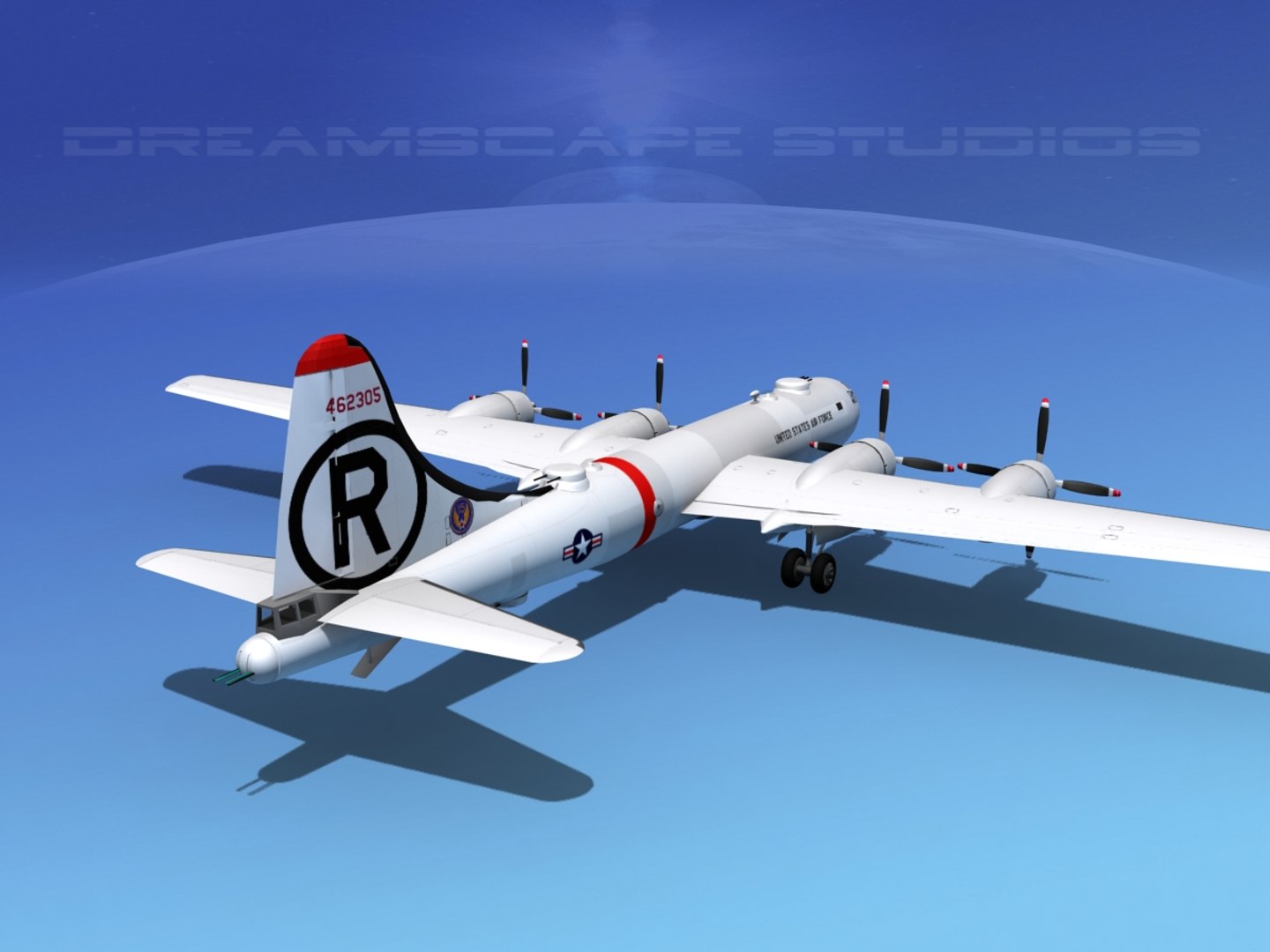Superfortress B-29 Bomber 3d Model