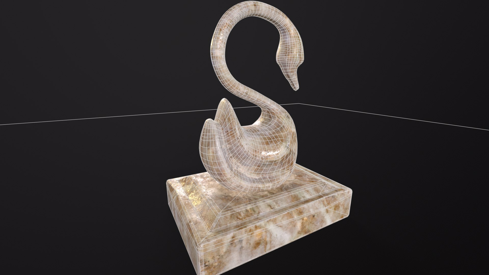 Marble Swan Sculpture Model - TurboSquid 2198308