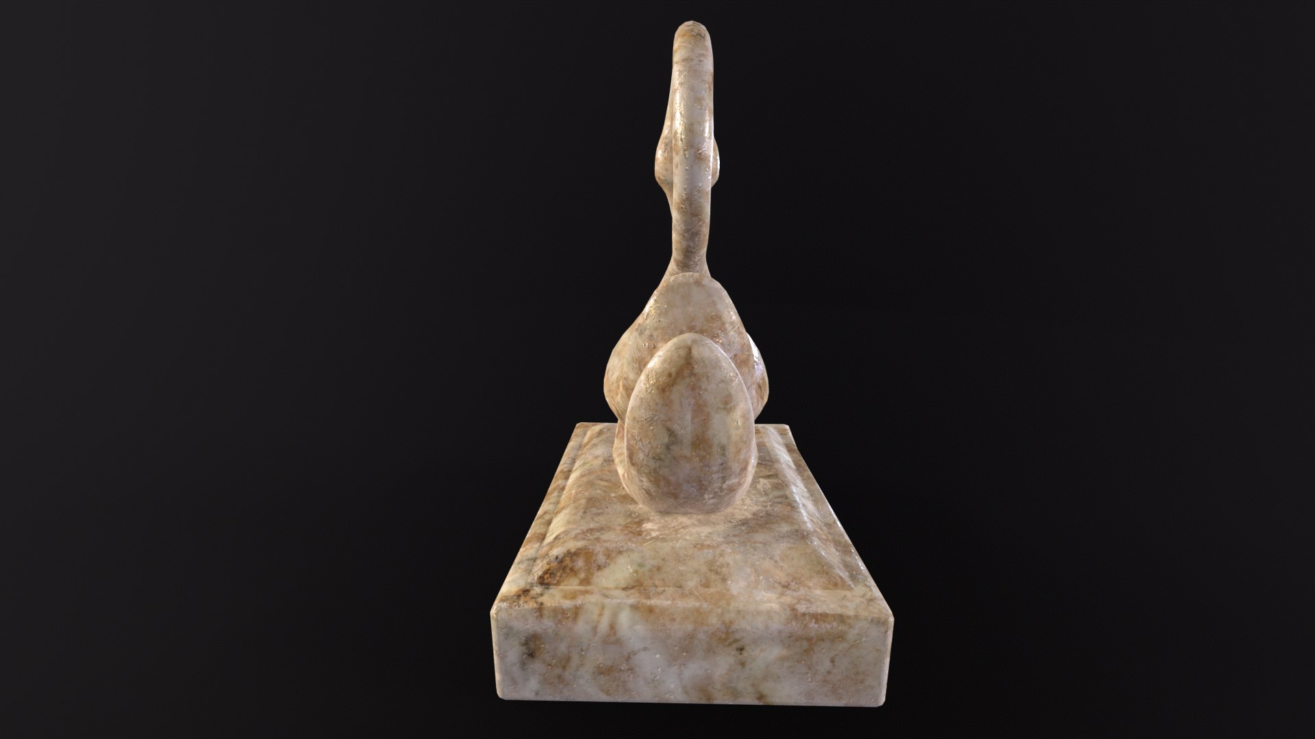 Marble Swan Sculpture Model - TurboSquid 2198308
