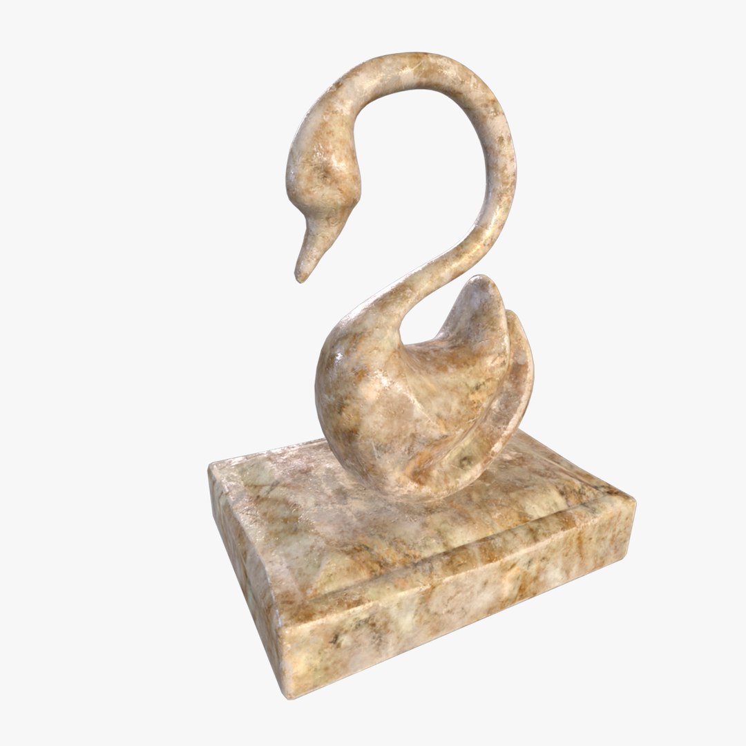 Marble Swan Sculpture Model - TurboSquid 2198308