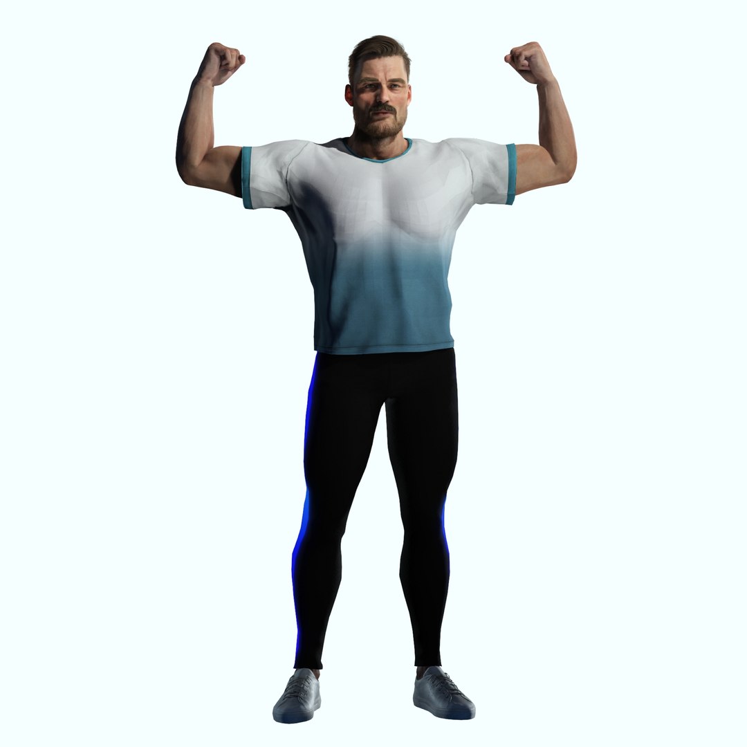 3D Gym Bro - Muscular man fitness crossfit charcter - TurboSquid 2086428