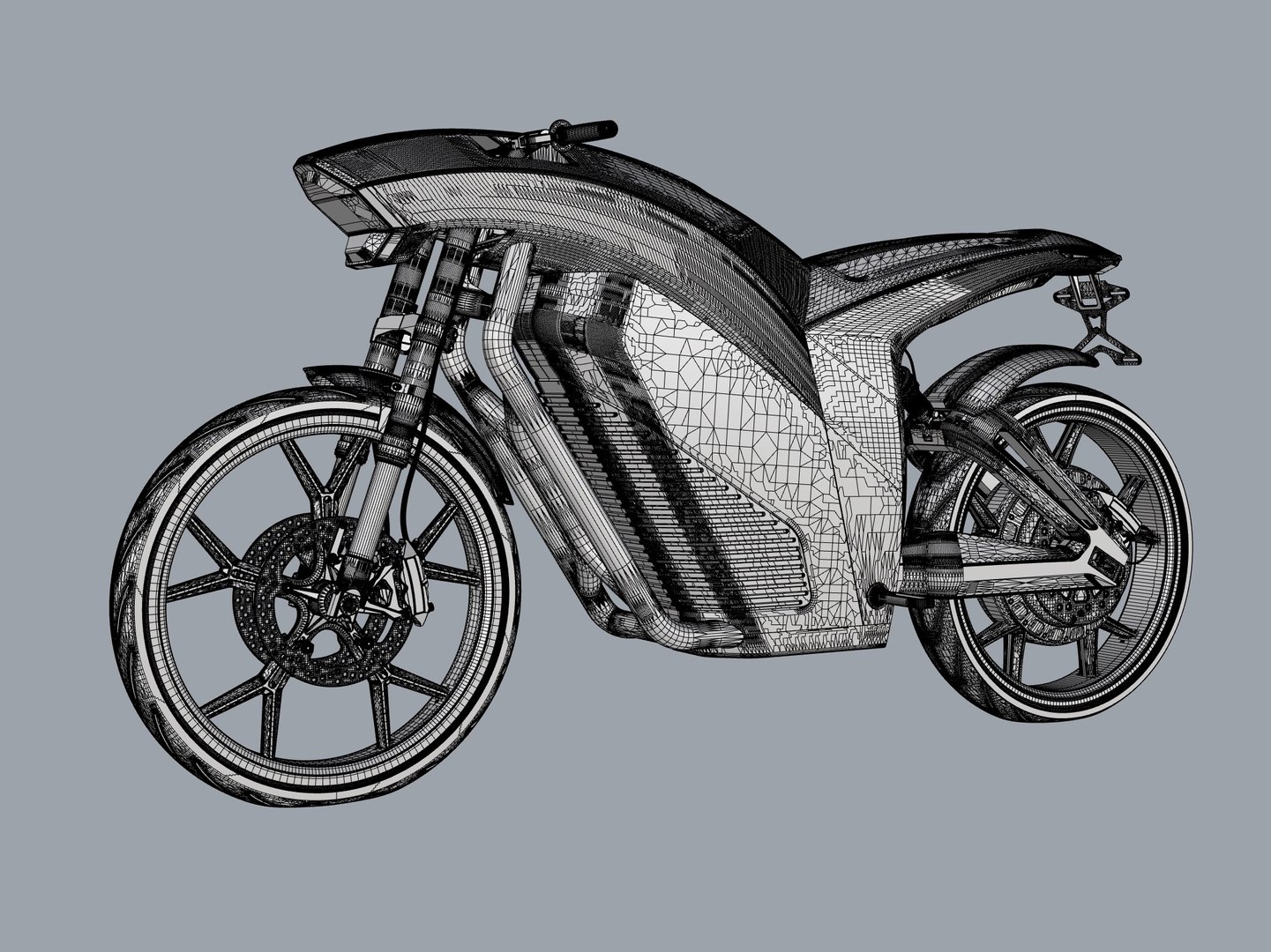 Electric Motorcycle Concept 3D - TurboSquid 1579480