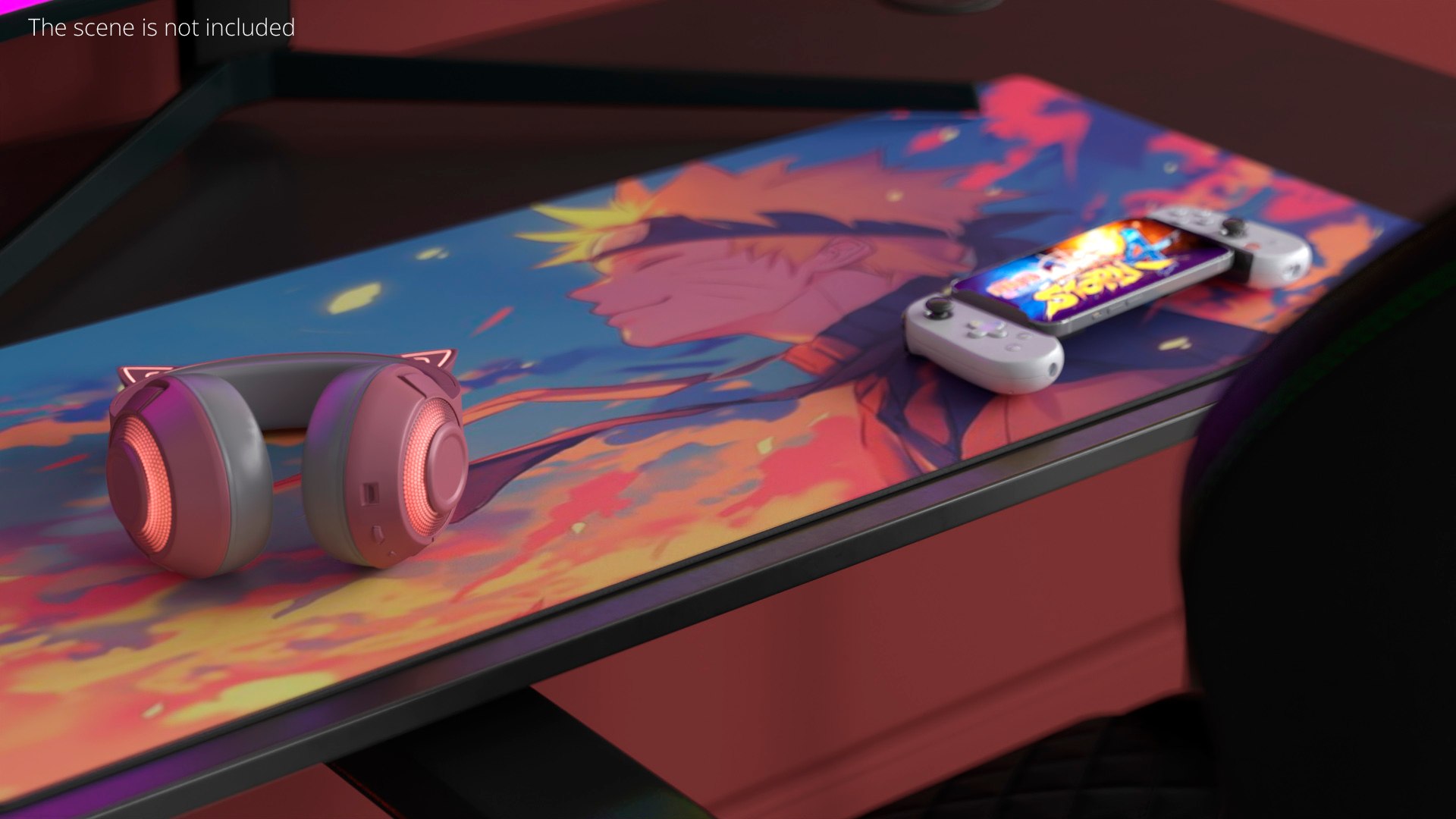 3D Model Naruto Gaming Mousepad With Headset And Console Setup ...