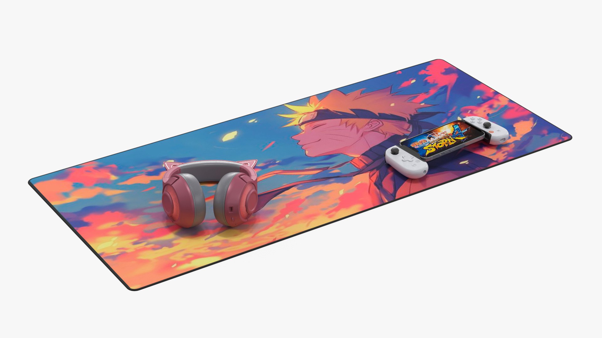 3D Model Naruto Gaming Mousepad With Headset And Console Setup ...