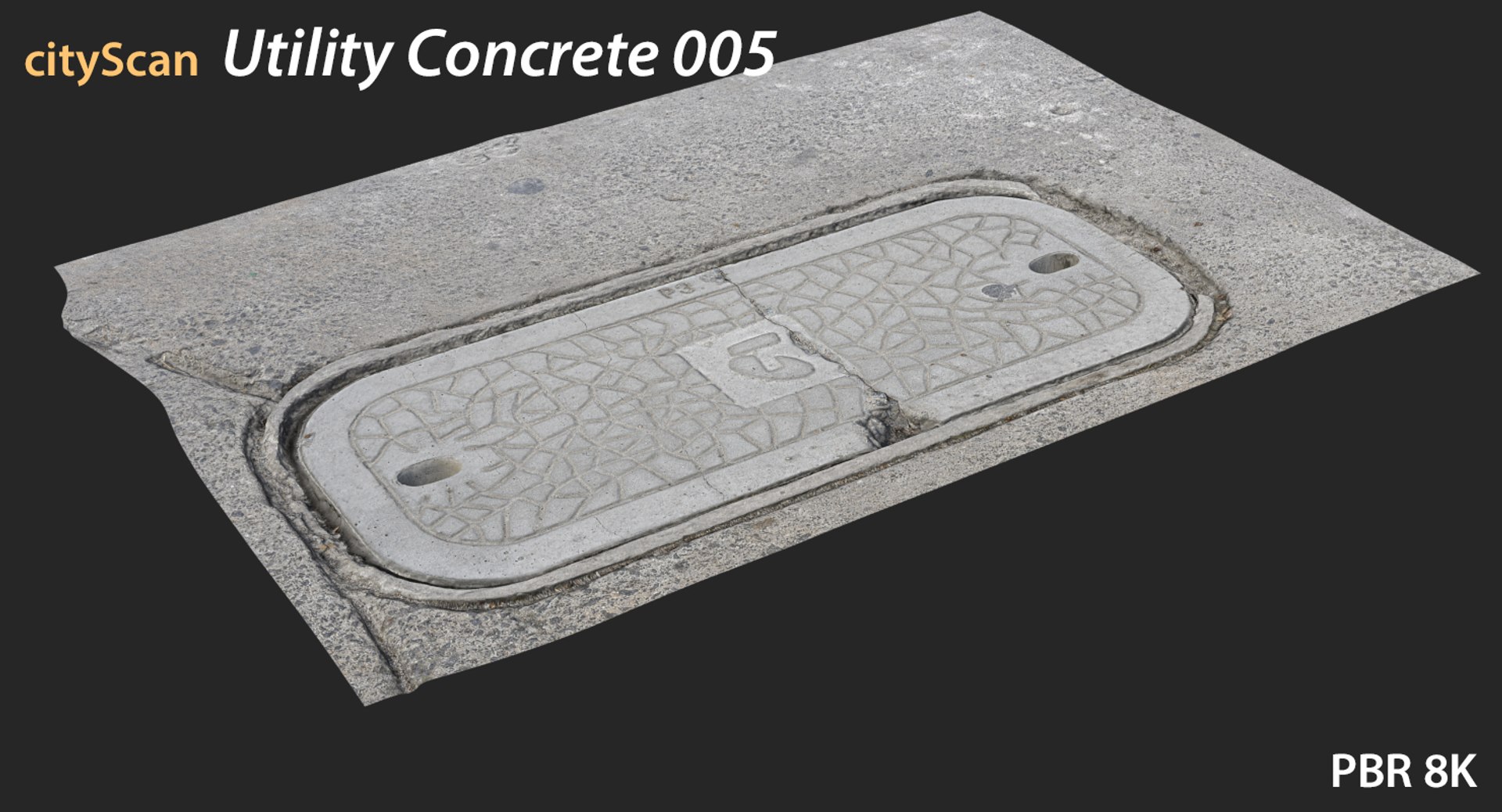 Concrete utility cover 8k model - TurboSquid 1419374