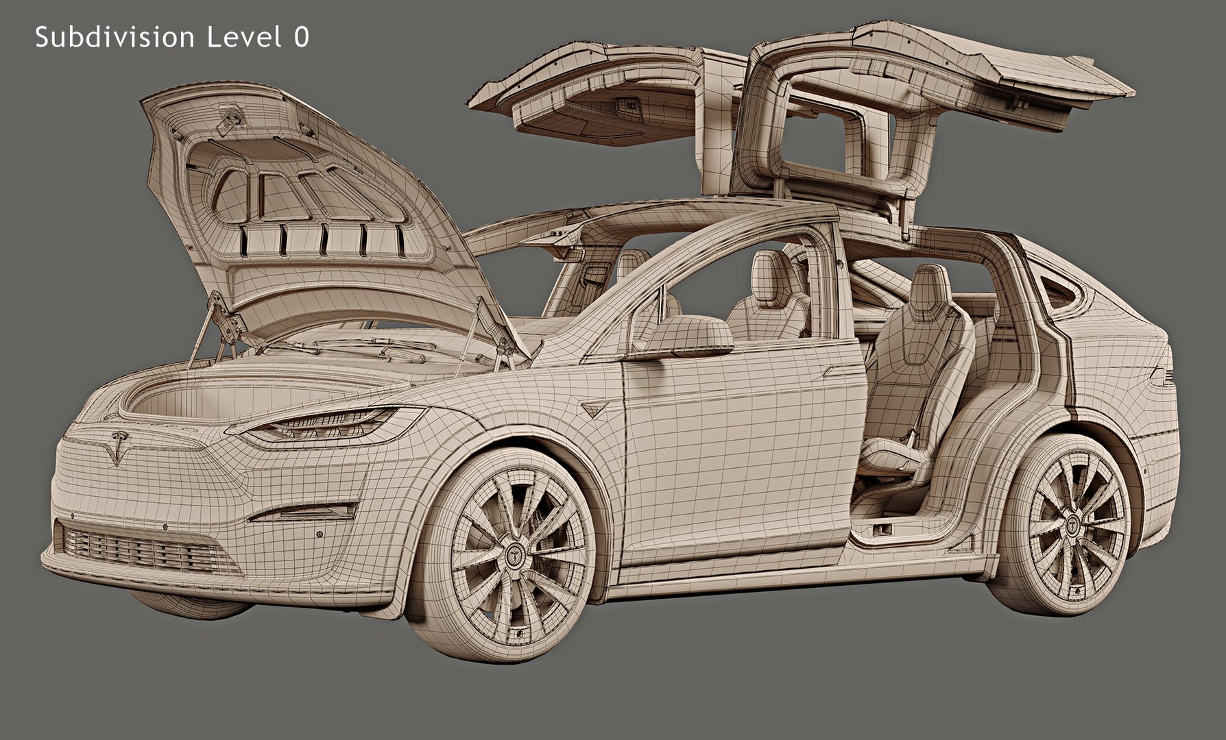 2021 Tesla Model X Plaid 3D model - TurboSquid 1832477