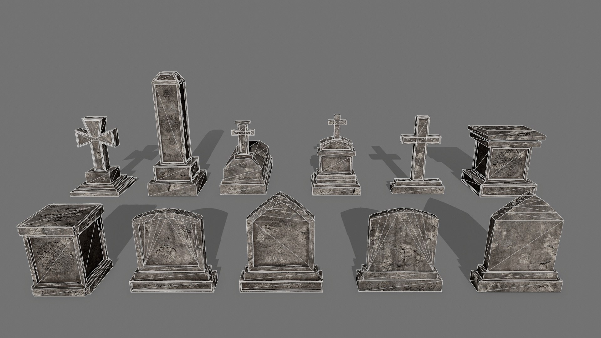 Tombstone Stone Tomb Model - TurboSquid 1543748