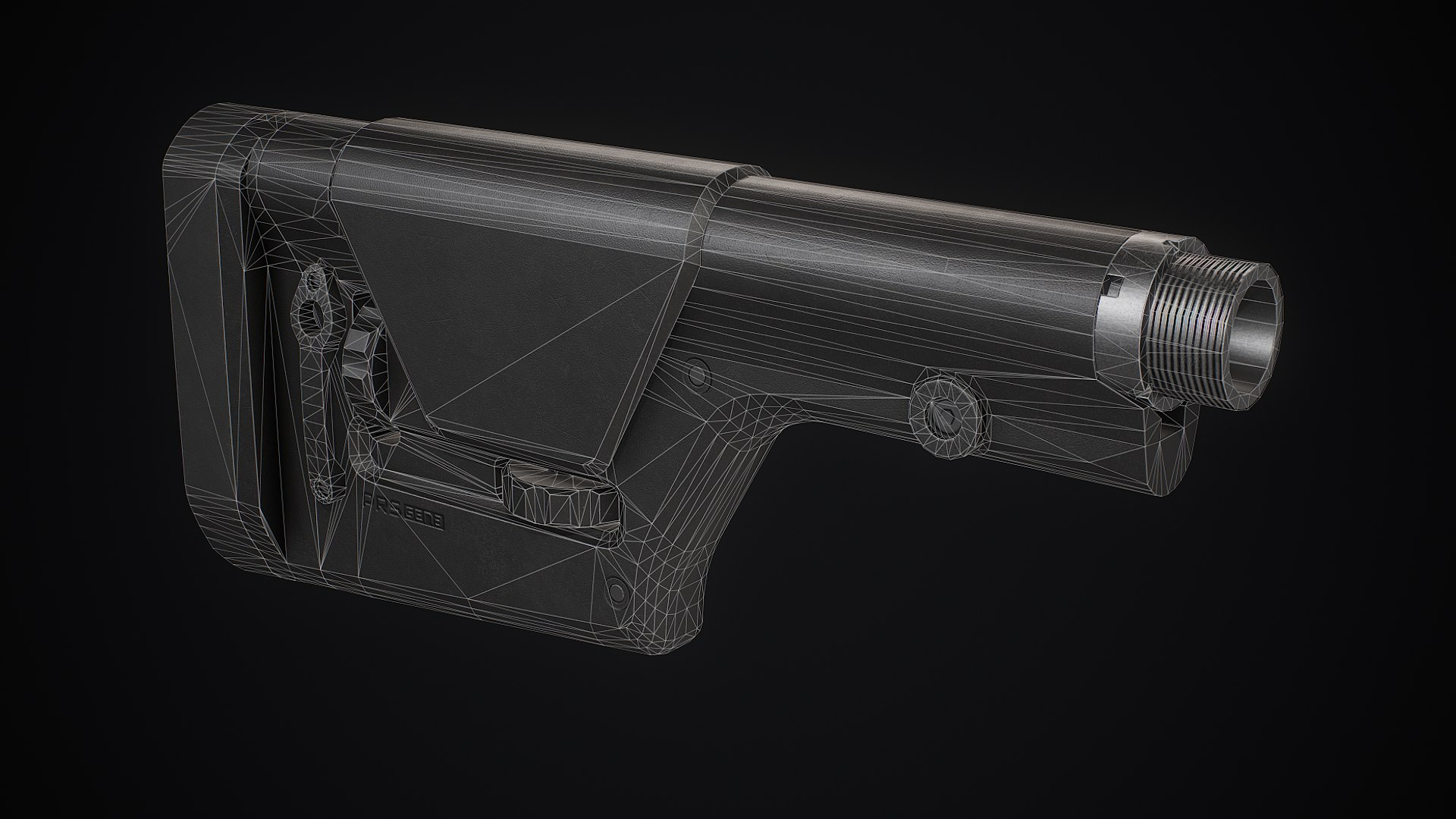 Buttstock PRS Gen3 With Buffertube 3D Model - TurboSquid 1896558