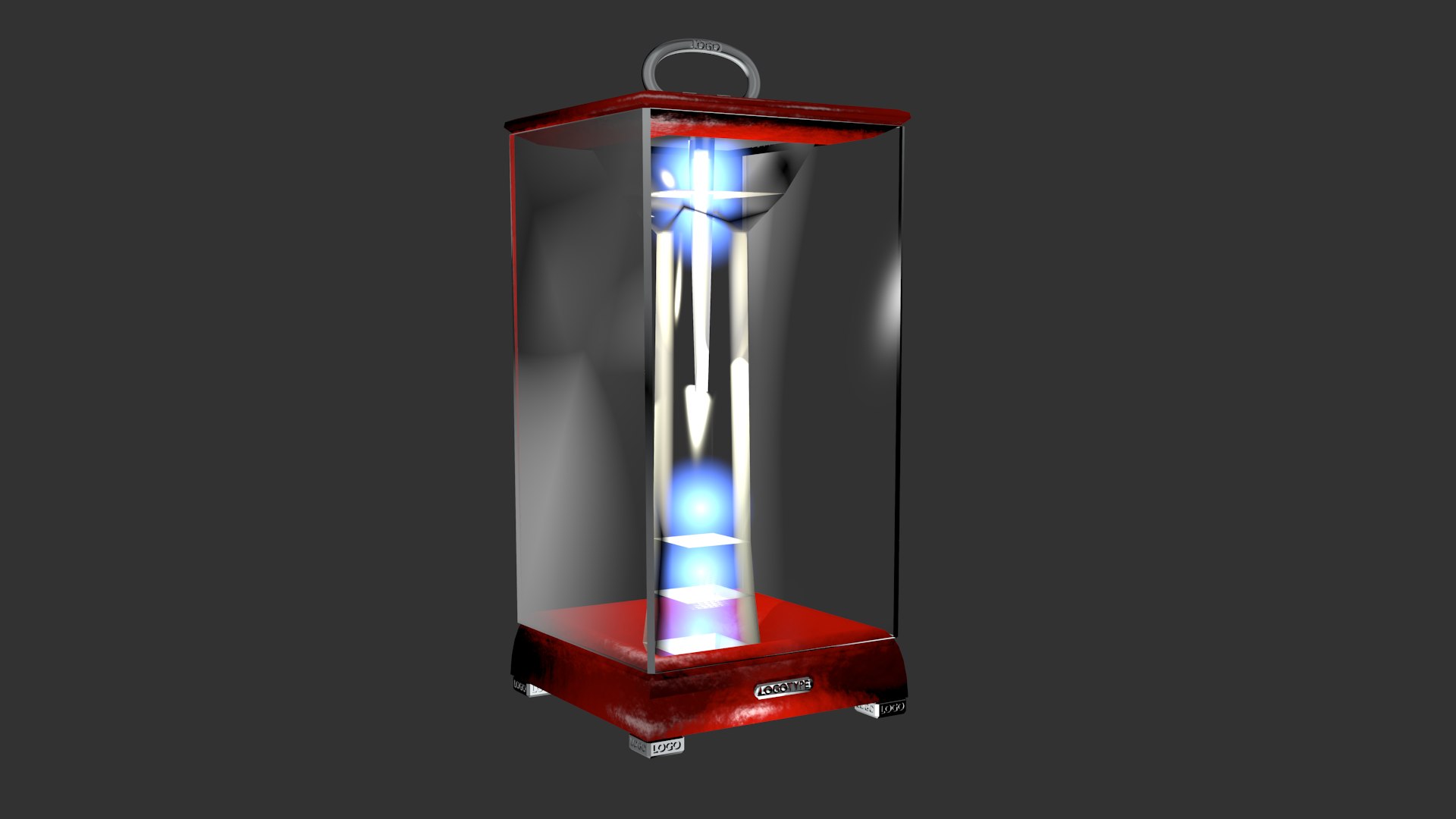 Portable Designer Lamp Red 3D Model - TurboSquid 1250525