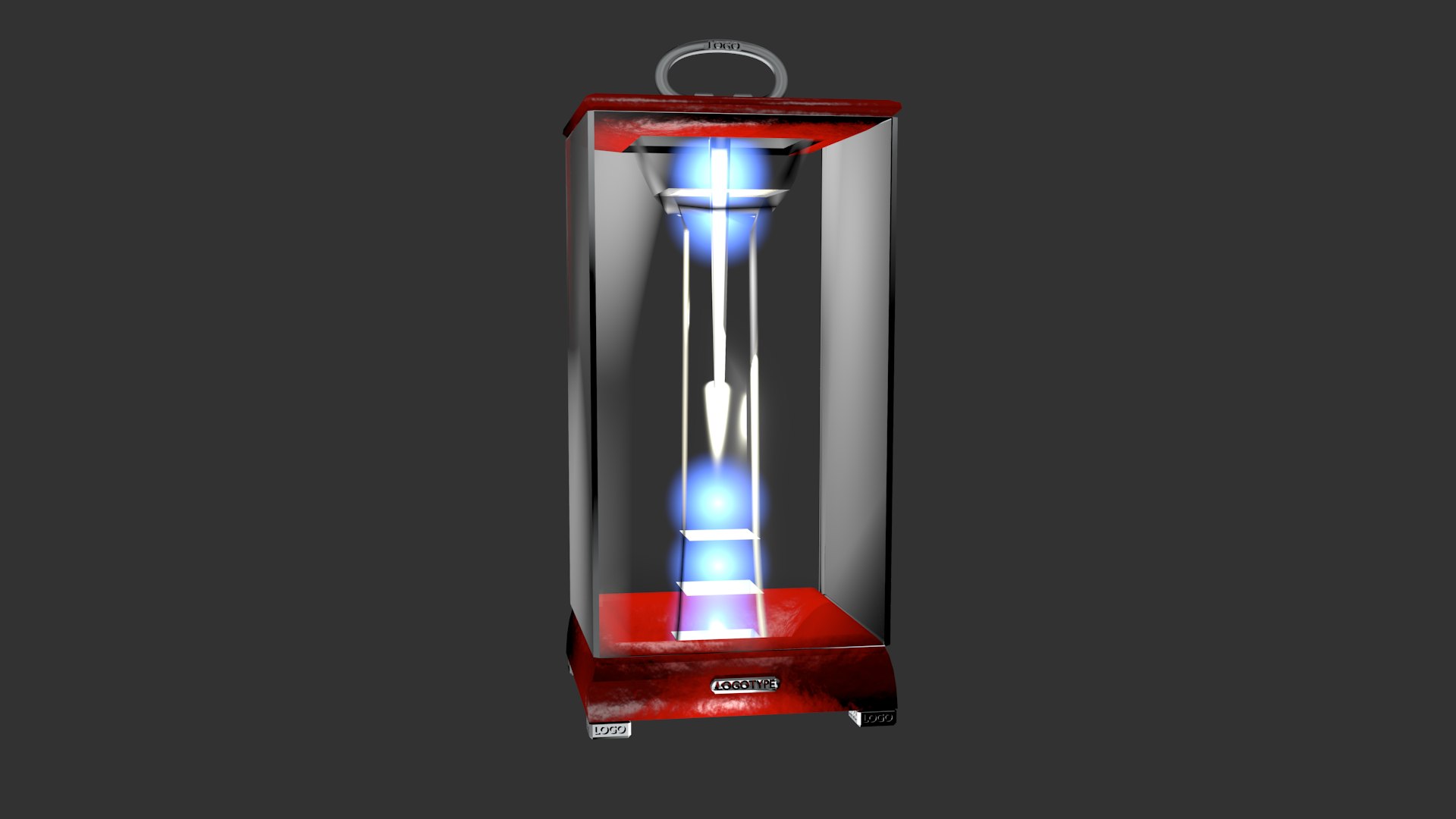 Portable Designer Lamp Red 3D Model - TurboSquid 1250525