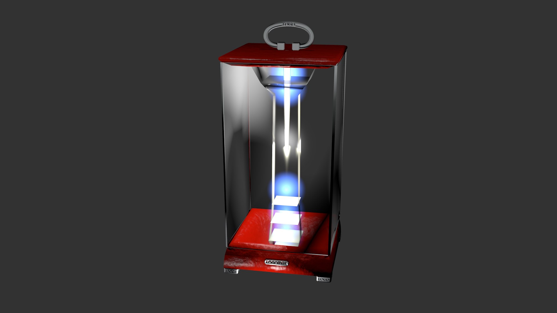 Portable Designer Lamp Red 3D Model - TurboSquid 1250525