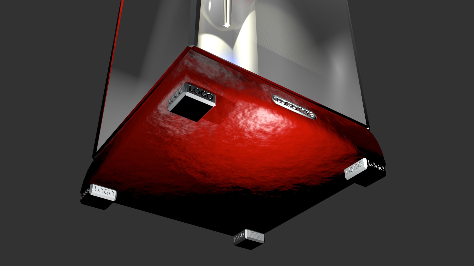 Portable Designer Lamp Red 3D Model - TurboSquid 1250525