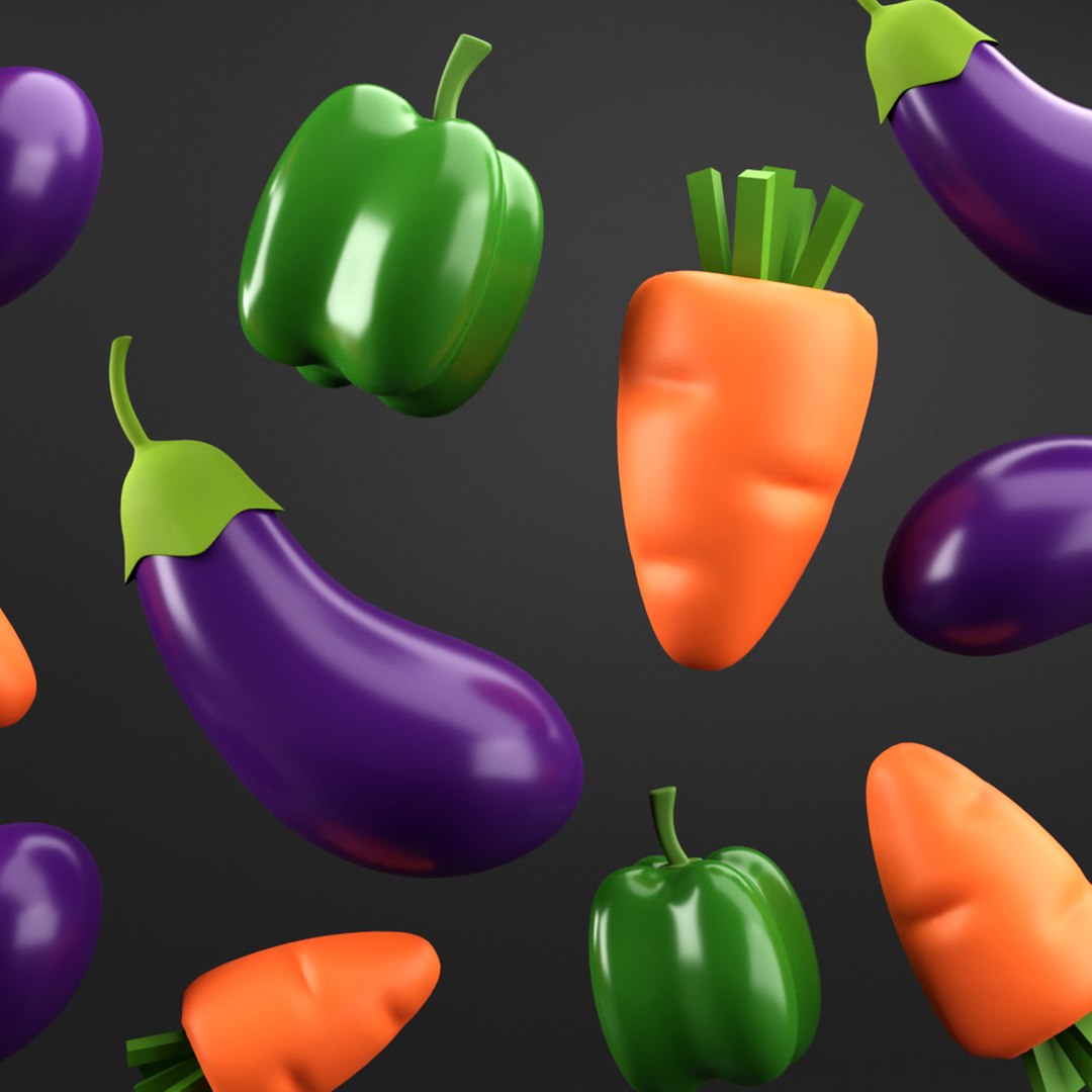 3D Simple Vegetables - TurboSquid 2061805