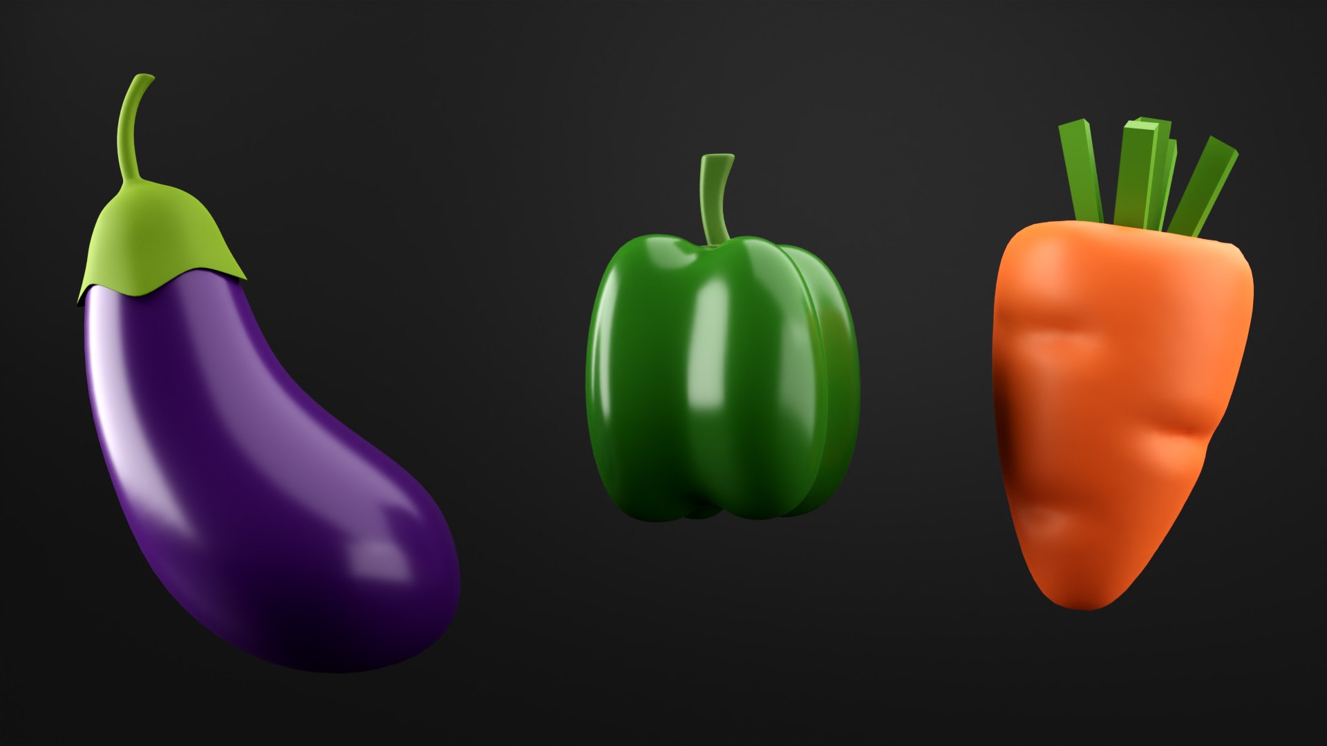 3D Simple Vegetables - TurboSquid 2061805