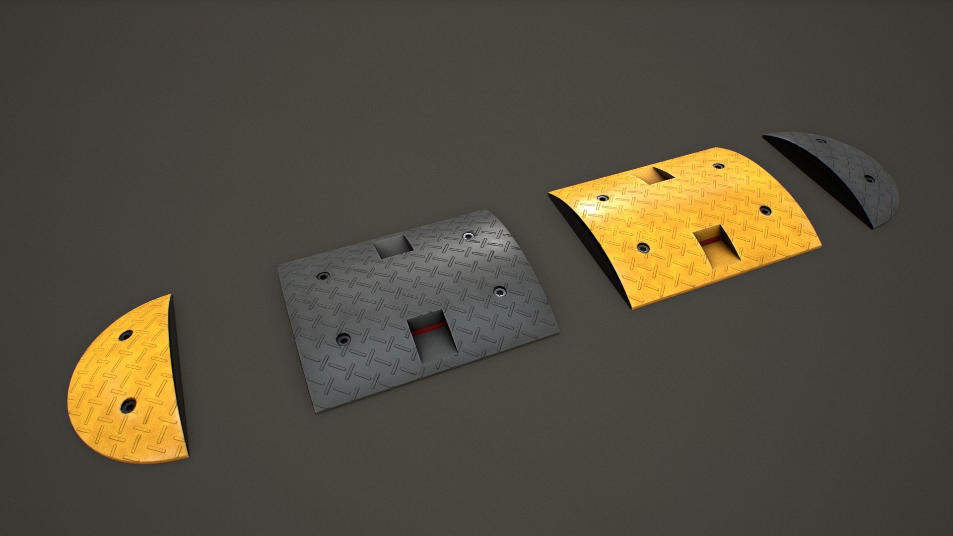Rubber Speed Hump Model - TurboSquid 1648944