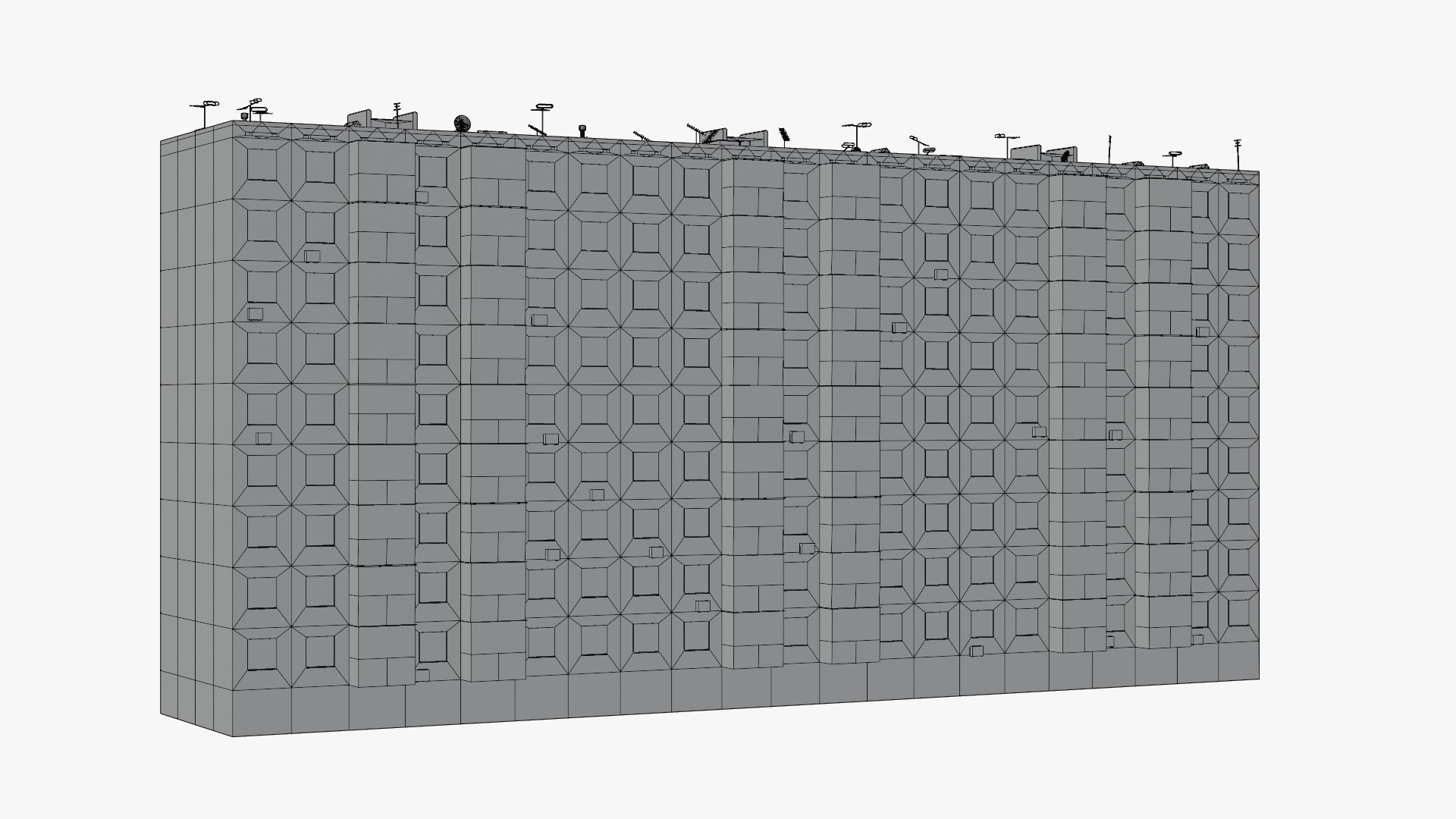 3D Soviet Panel Appartment Building With Three Entrances - TurboSquid ...