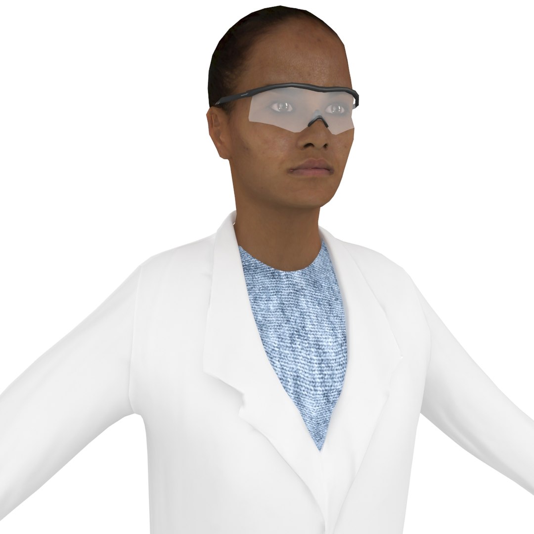 3D Female Scientist Model - TurboSquid 1313825