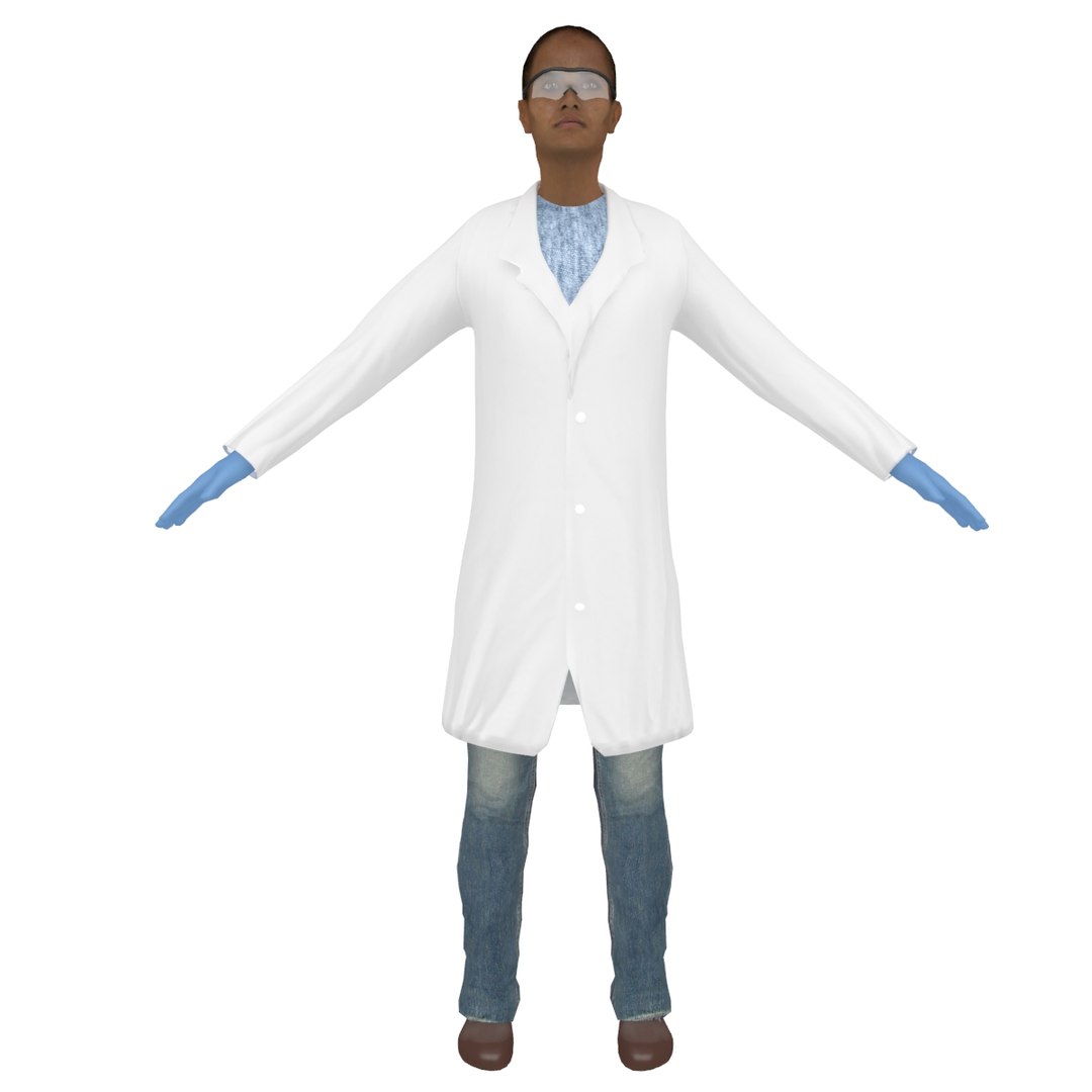 3D Female Scientist Model - TurboSquid 1313825