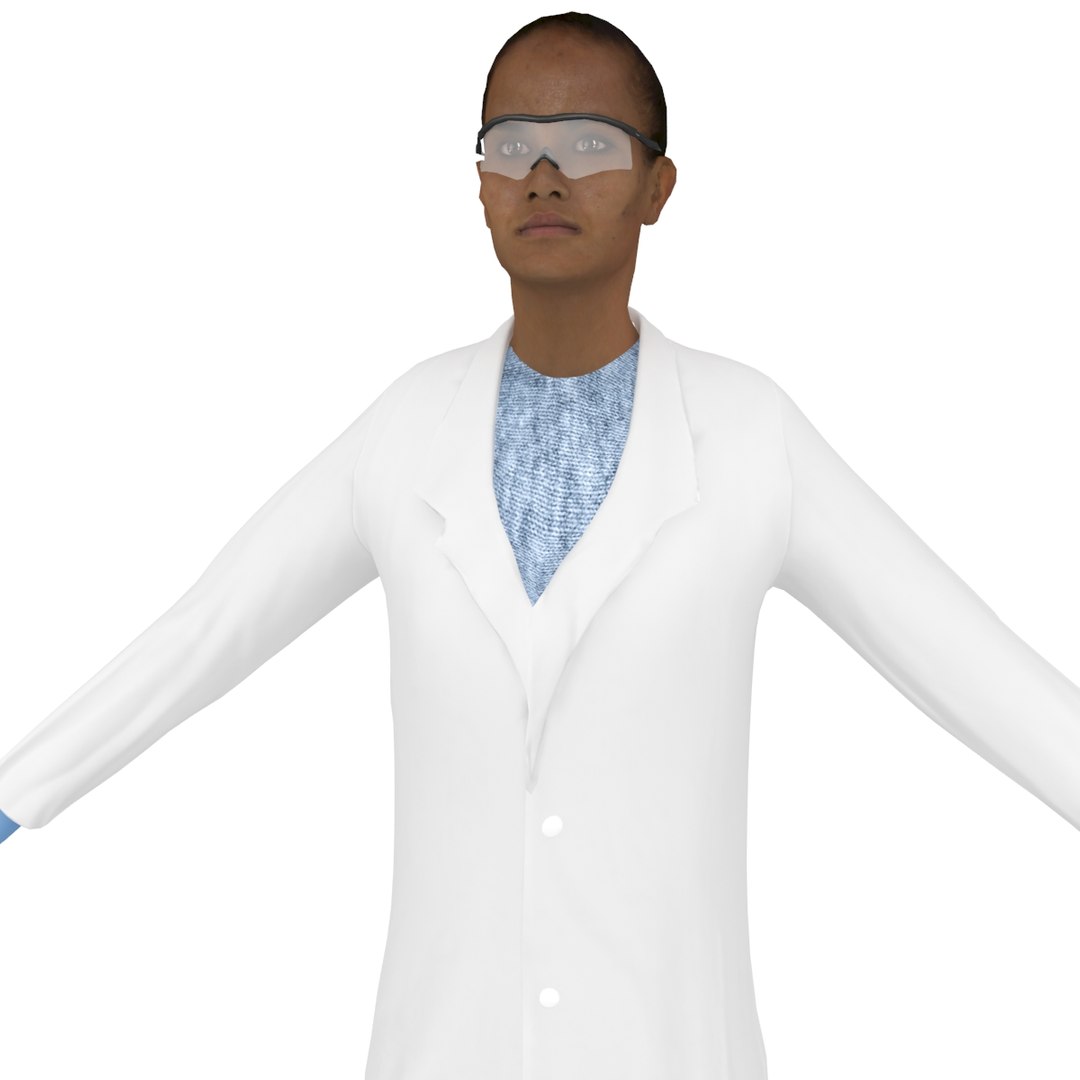 3D Female Scientist Model - TurboSquid 1313825